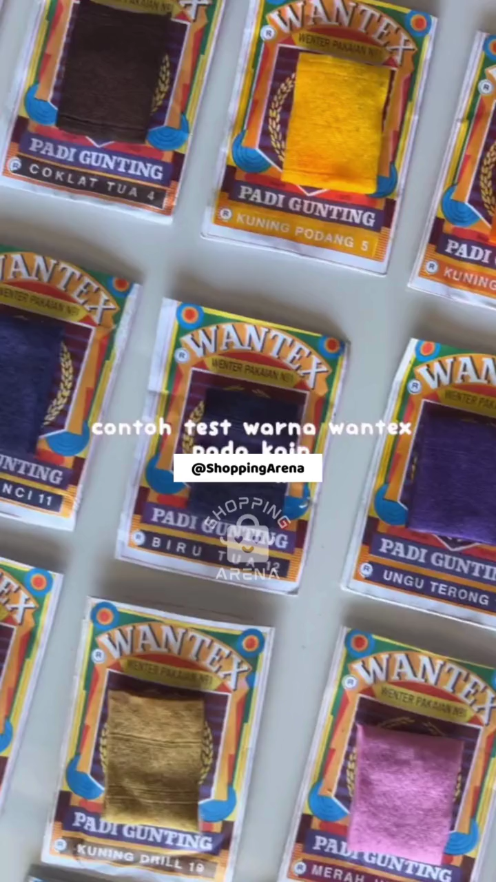 WANTEX HIJAU PUPUS PADI GUNTING Wenter Pewarna Kain Warna Permanen ...
