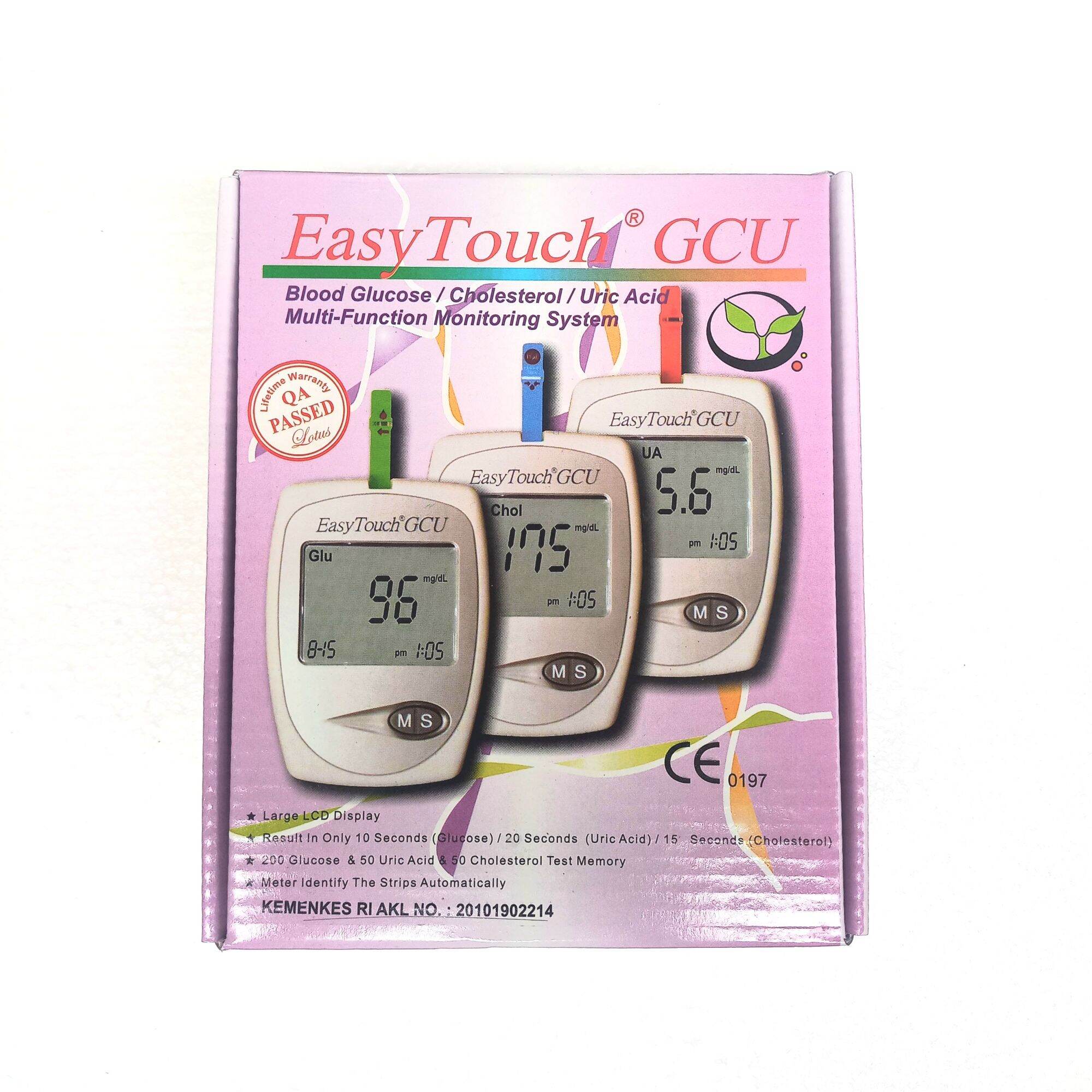 Alat Cek Easy Touch GCU 3 in 1 Gula Darah,Asam Urat,Kolesterol Alat Cek ...