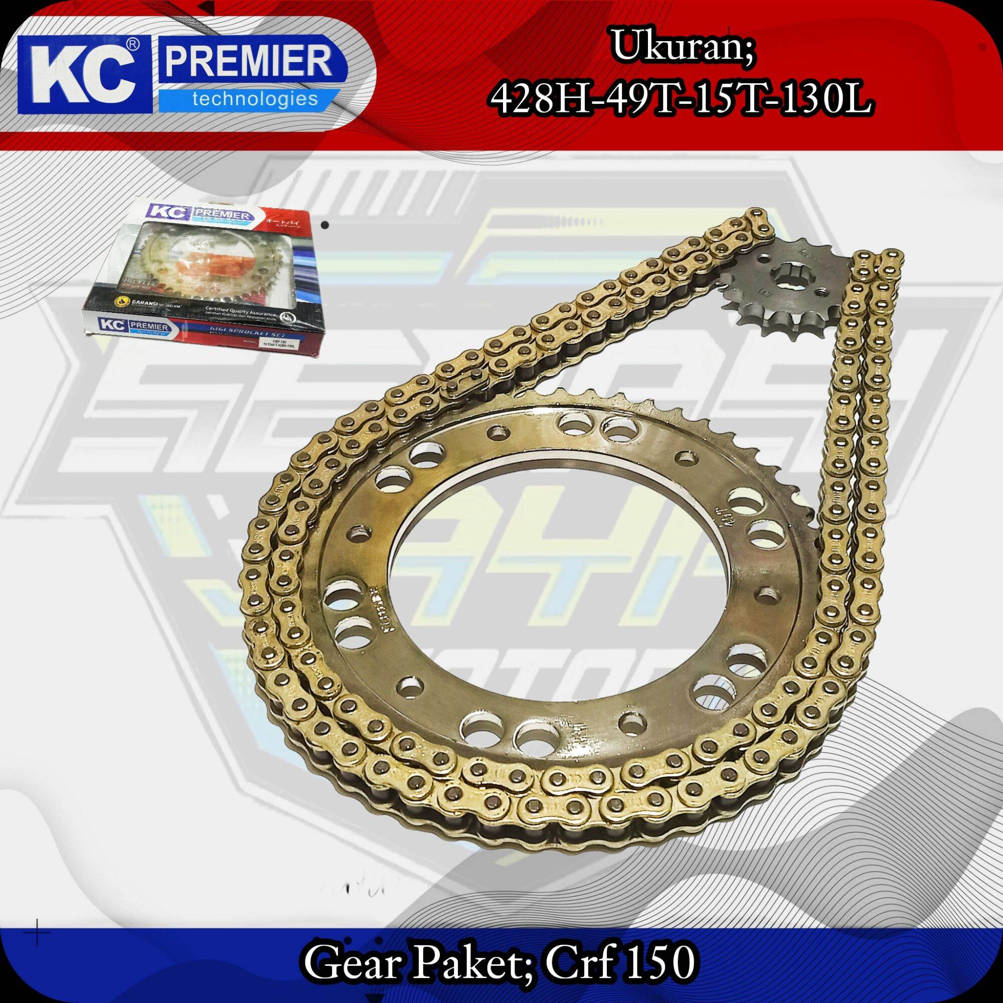 KCP GEAR PAKET CRF 150 (428H-49T-15T-130L) GIR SET CRF150 | Lazada Indonesia