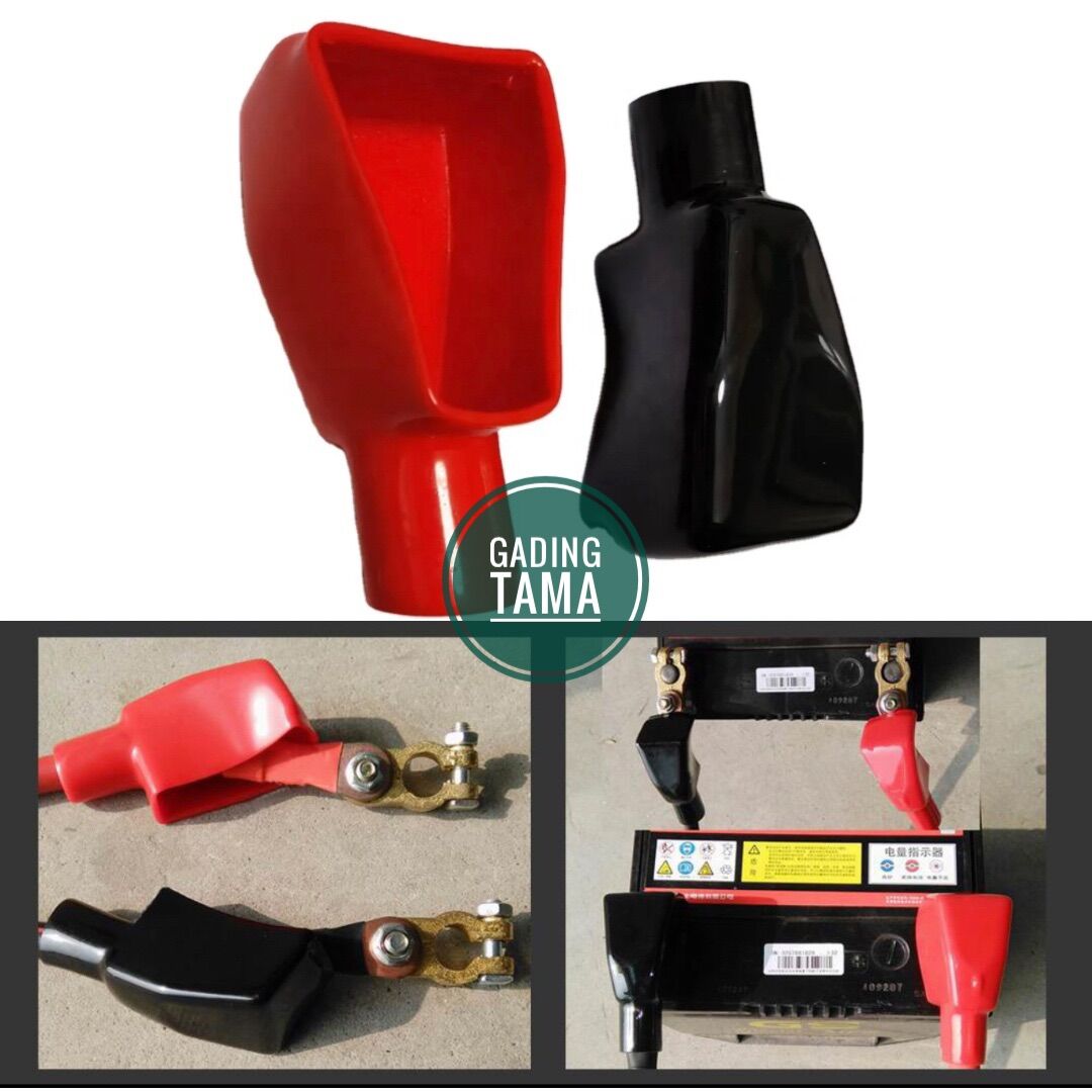 Cover Penutup Terminal Kepala Aki Mobil Universal Bahan Rubber | Lazada ...