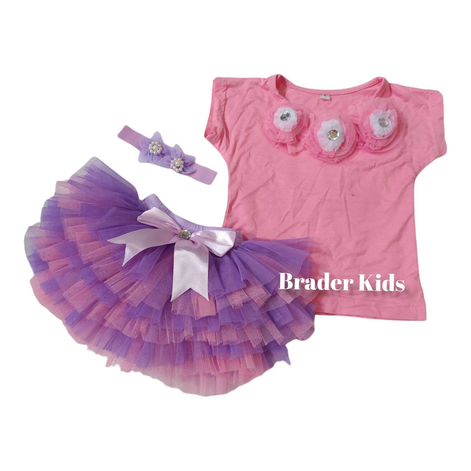 Setelan Rok Tutu Bayi Free Bandana / Setelan Dress Tutu (Free Bandana ...