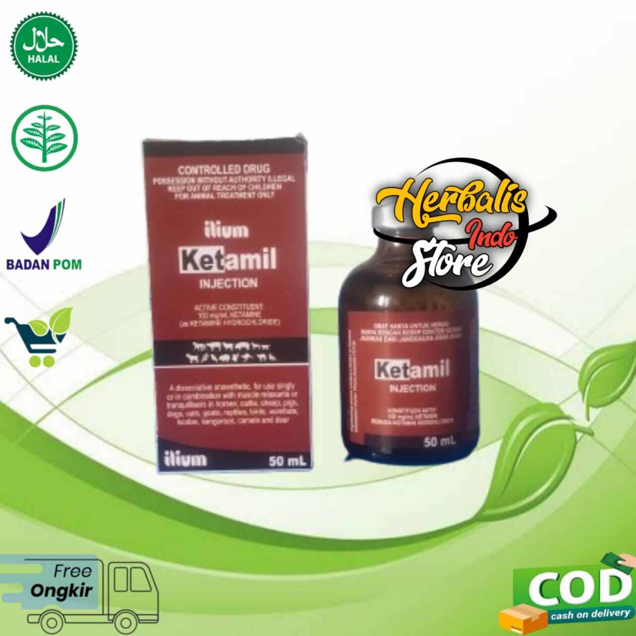ilium Ketamil Injection Obat Hewan Ternak 50ml | Lazada Indonesia