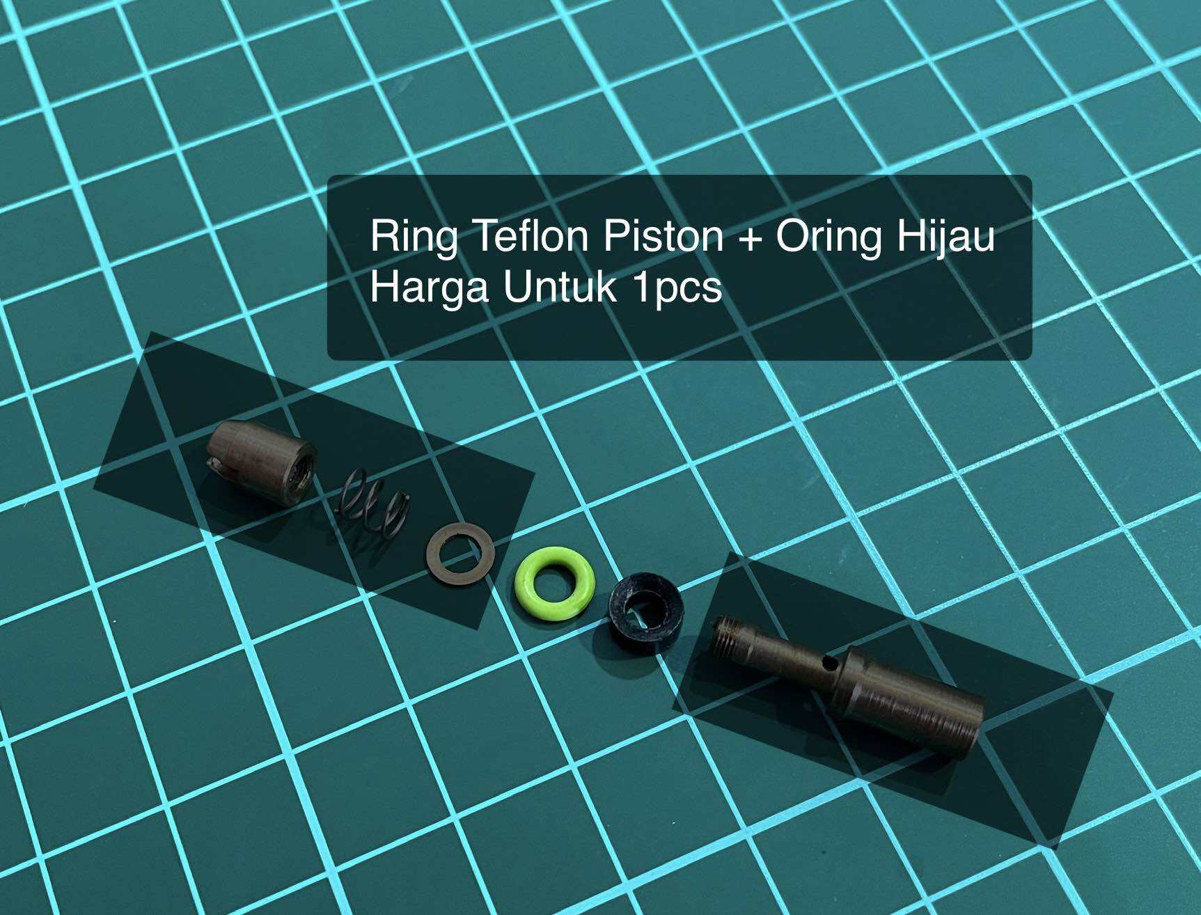 Ring teflon piston + oring hijau dan oring hitam ring piston teflon ...