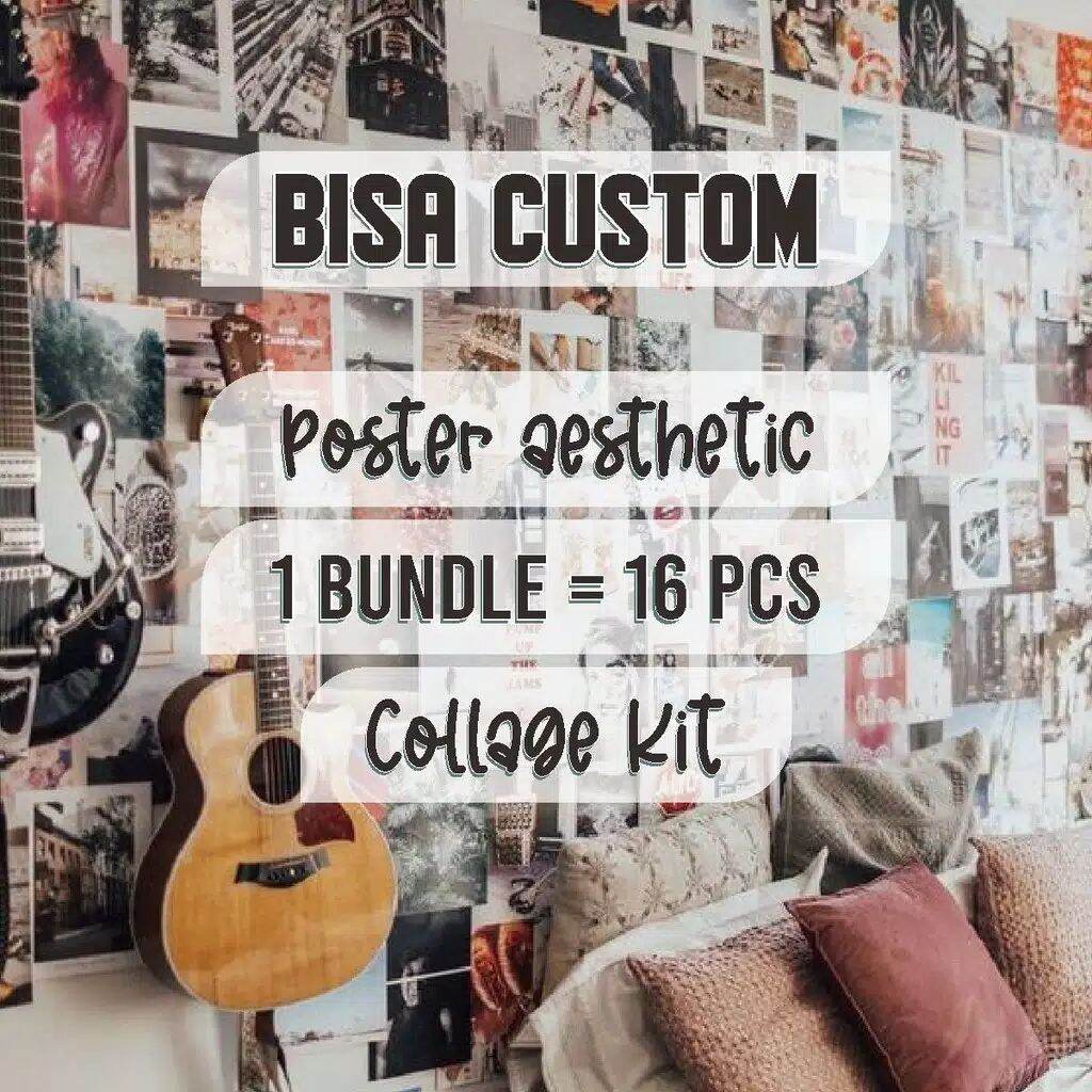 (PAKET A7 16 PCS) POSTER ASTHETIC WALL COLLAGE WALL ART WALL POSTER ...