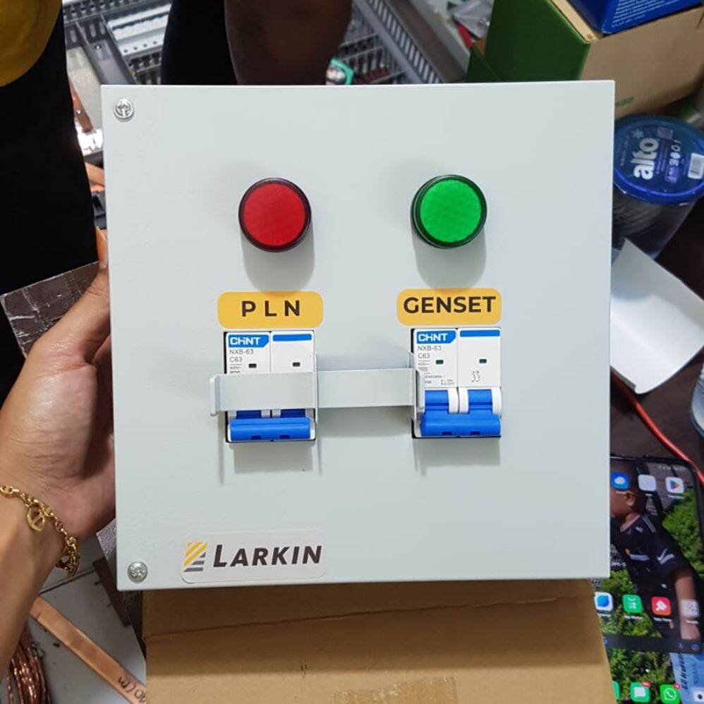 Panel interlock PLN GENSET manual 2 pole 63A chint larkin | Lazada ...