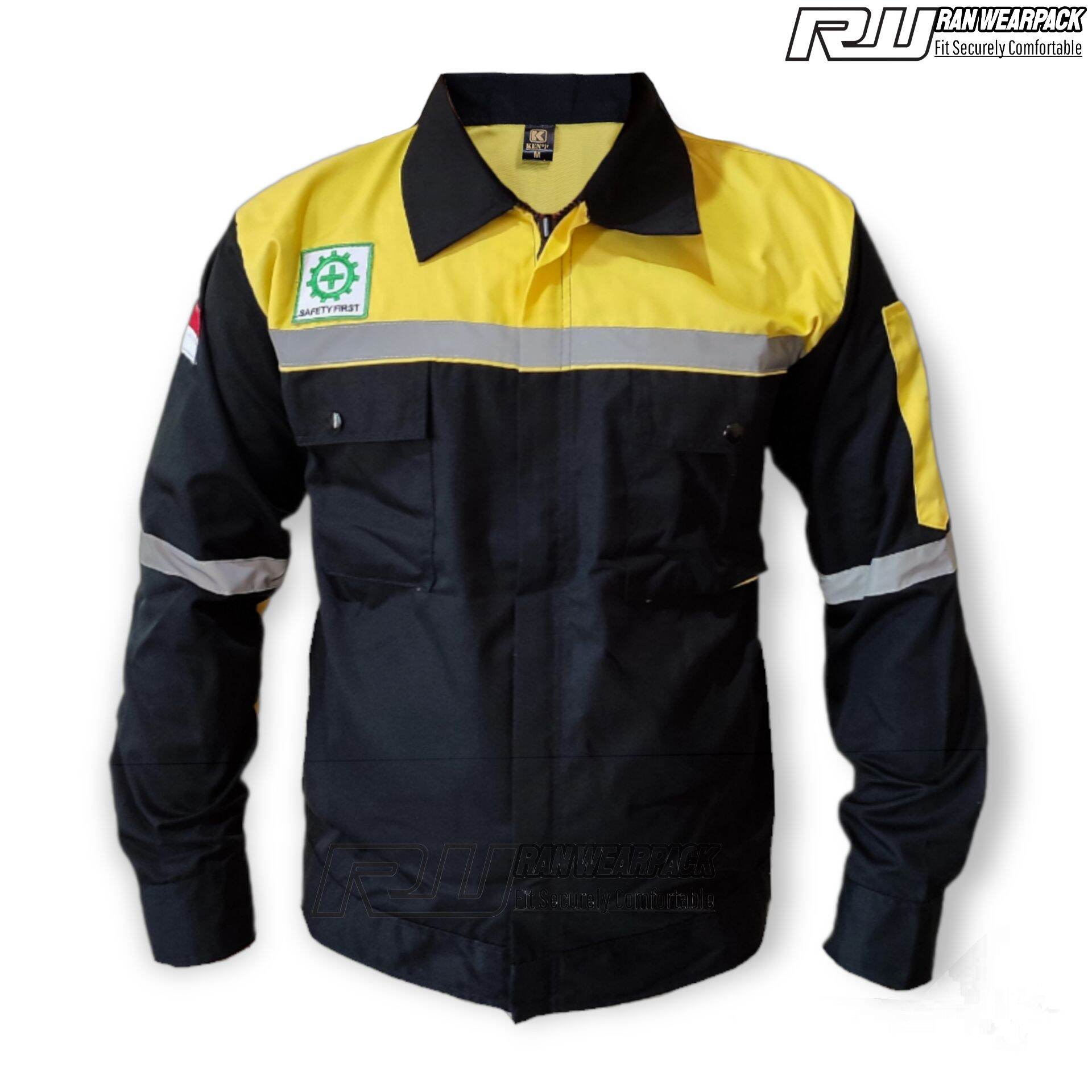 Baju Kerja Safety Proyek - Seragam Proyek - Wearpak Kemeja Safety Warna ...
