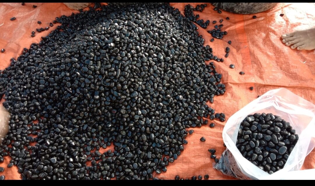 batu alor asli hitam pekat 10 kg kemasan refack/batu koral alor ...