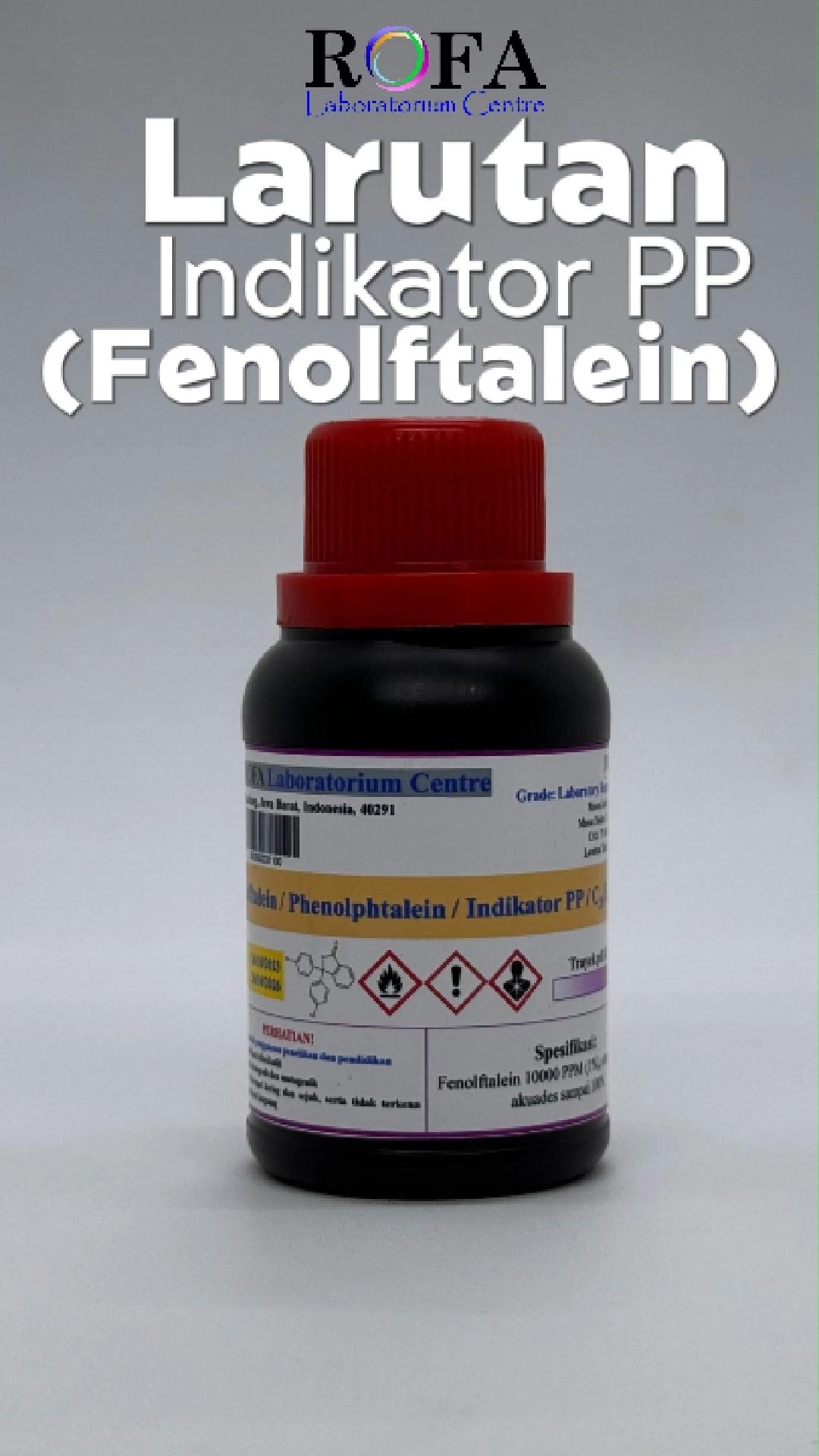 Larutan Fenolftalein / Phenolphthalein Solution / Indikator PP ...