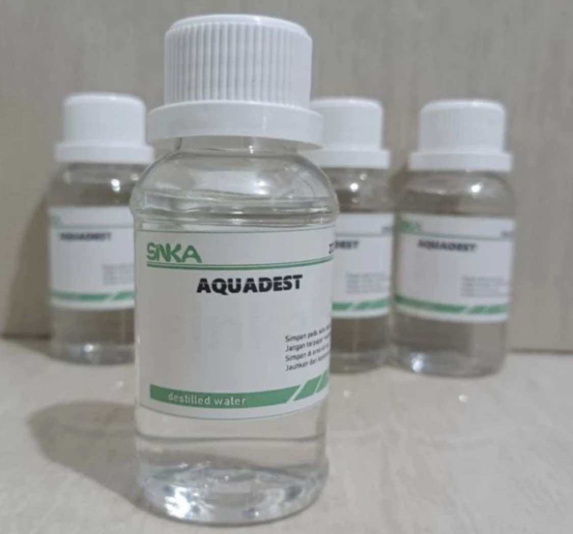 AQUADEST 100ML | PERLENGKAPAN P3K peraga pendidikan dan laboratorium ...
