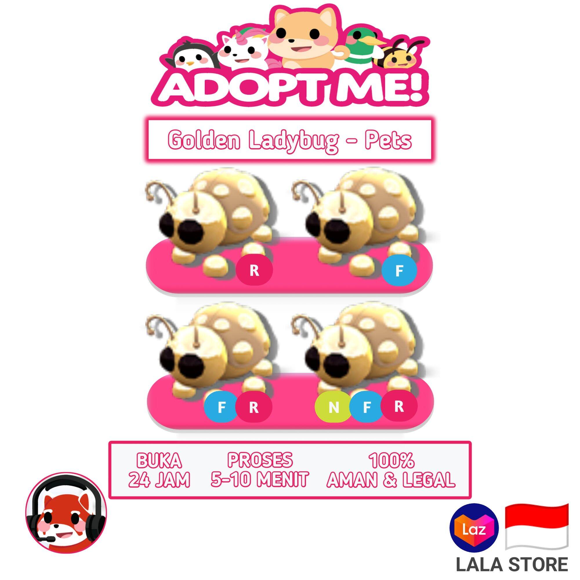 Adopt Me - Golden Ladybug - Roblox | Lazada Indonesia