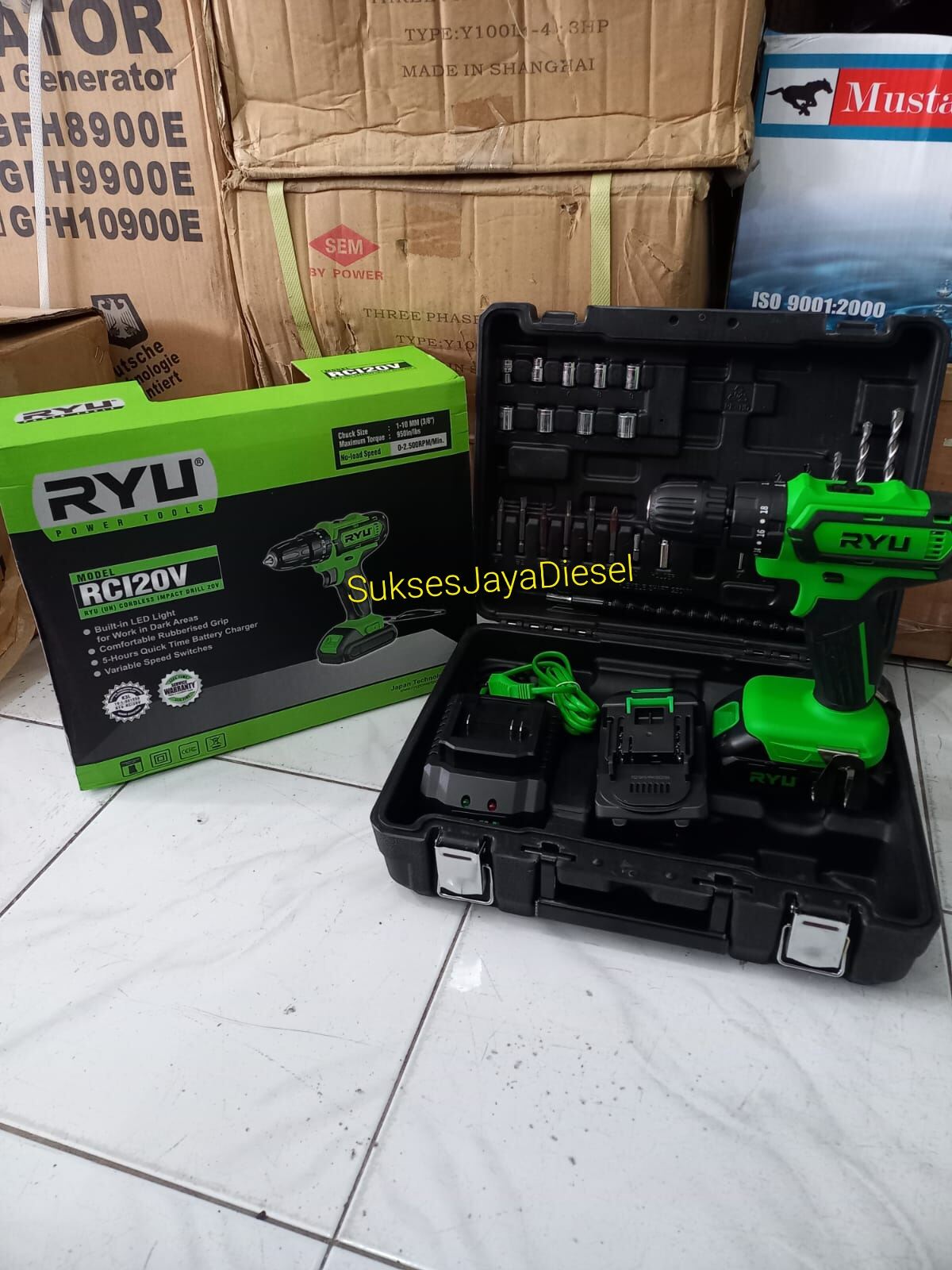 Bor Cordless RYU 20V / Bor Baterai RYU 20V RCI20V | Lazada Indonesia