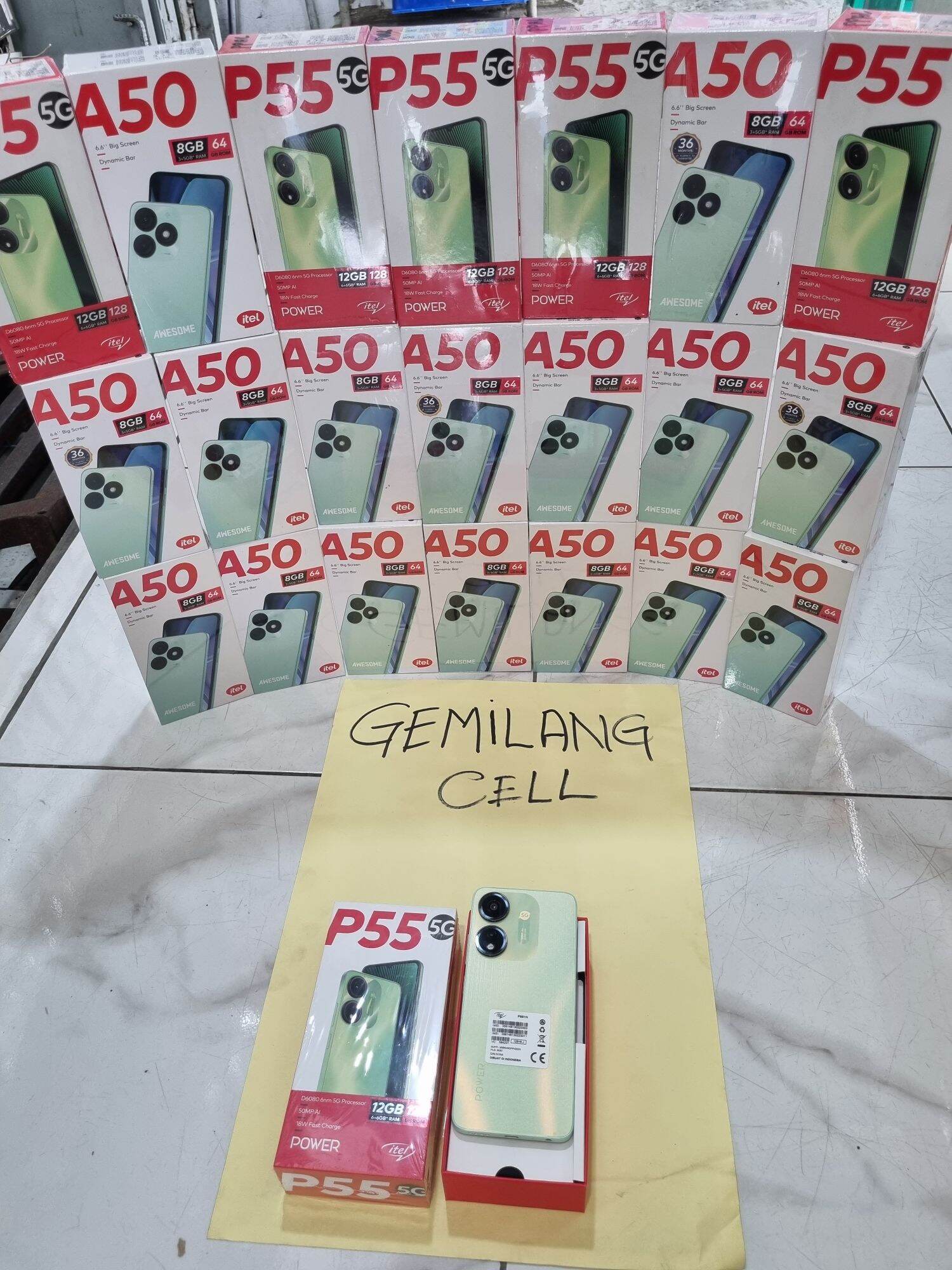 infinix-itel P55 5G RAM 12GB+128GB camera 50MP.ORIGINAL Garansi Resmi ...