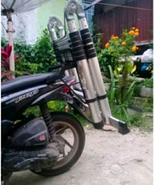 Breket Behel penahan Tangga kerja Teleskopik lipat / single Motor Honda ...