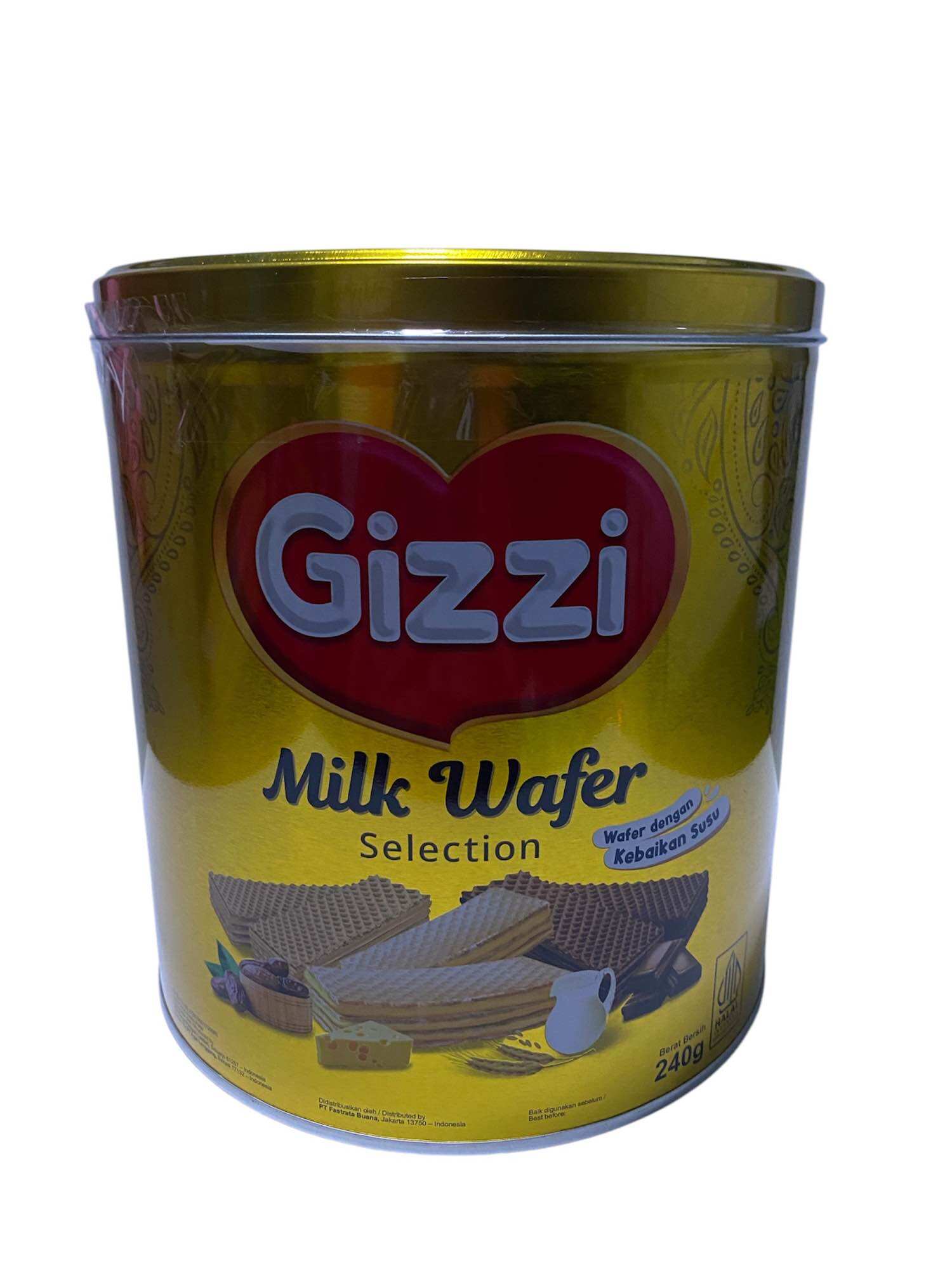 GIZZI Milk Wafer Kemasan Kaleng 240 Gr - Wafer GIZZI Kaleng 240 Gr Tin ...