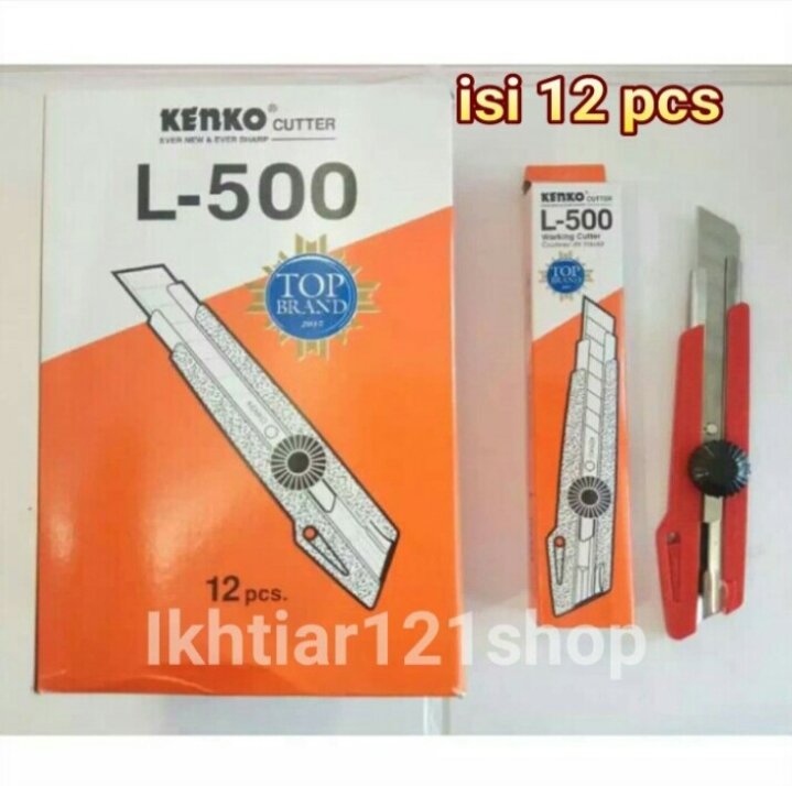 Cutter Kenko Joyko L 500 Pisau Cutter Besar Per Pack Dus Isi 12 Pcs Lazada Indonesia