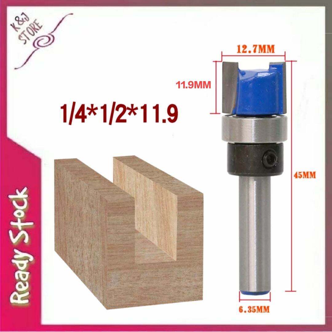 Mata Profil Kayu Flush Trimmer Router Bits Single Bearing HPL Edging ...