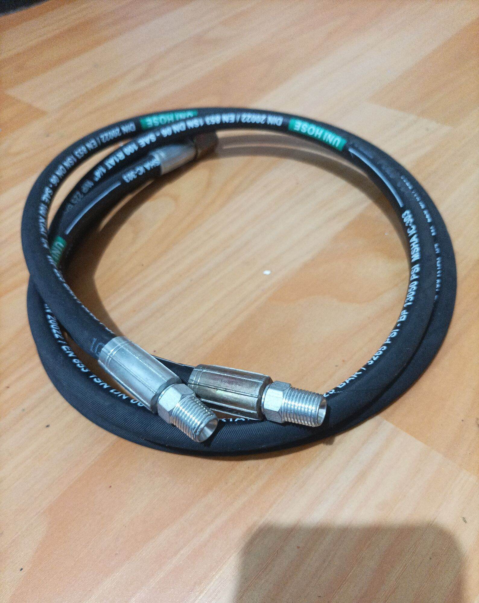 selang hidrolik hose hydraulic 1/4 R1 panjang 100 cm 1/4 NPT X 1/4 NPT ...