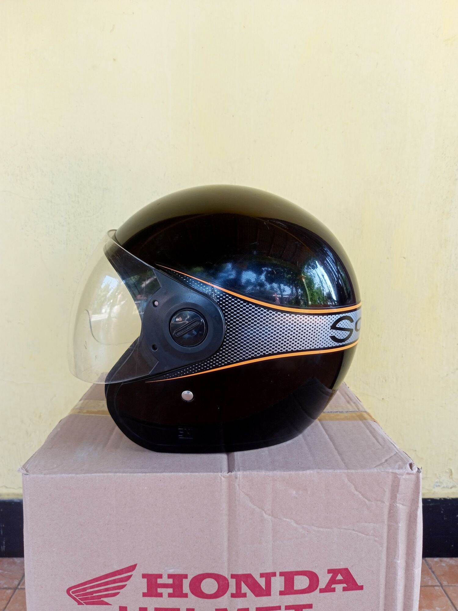 helm scoopy hitam original second | Lazada Indonesia