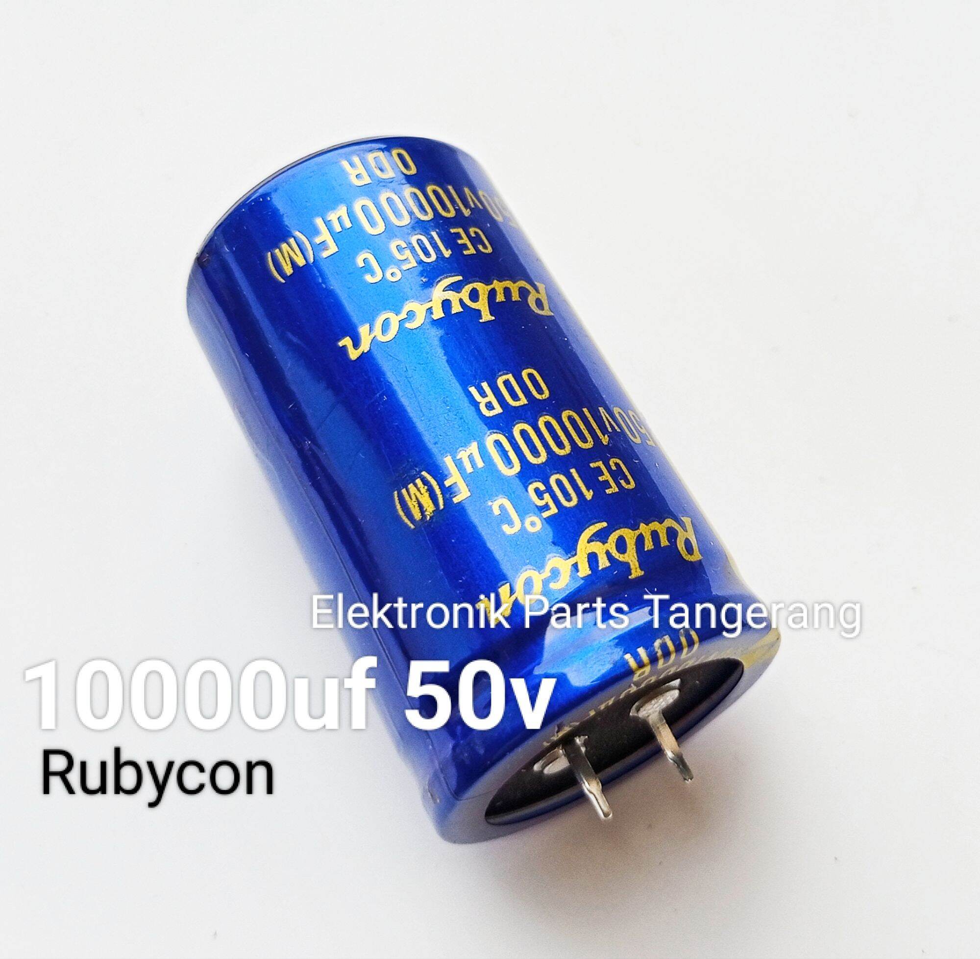(1 Buah) KAPASITOR ELCO 10000UF 50V RUBYCON CAPACITOR ELCO 10000 UF 50V ...