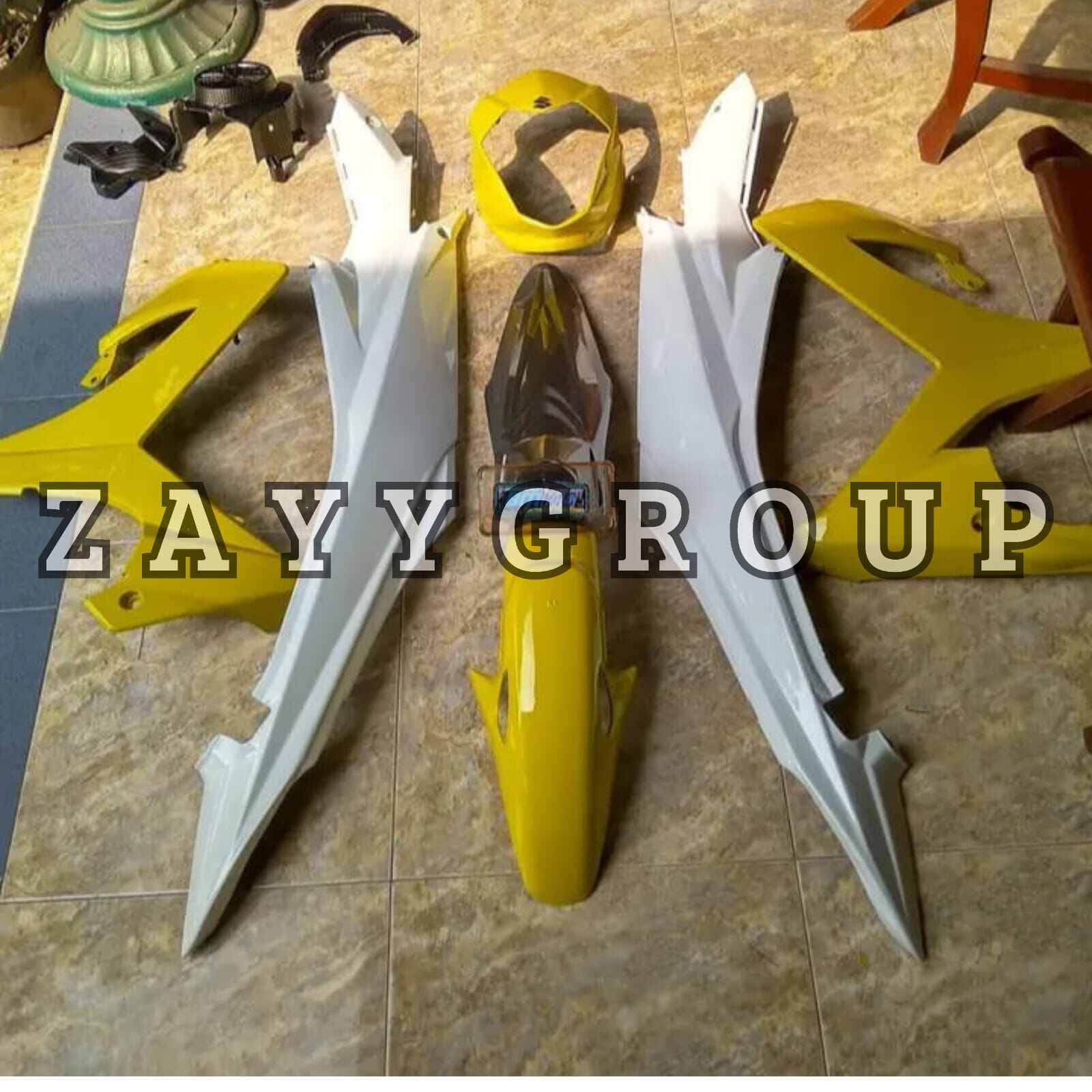 full Body Halus Warna Kuning Putih Motor Suzuki Satria Fu 150cc ...