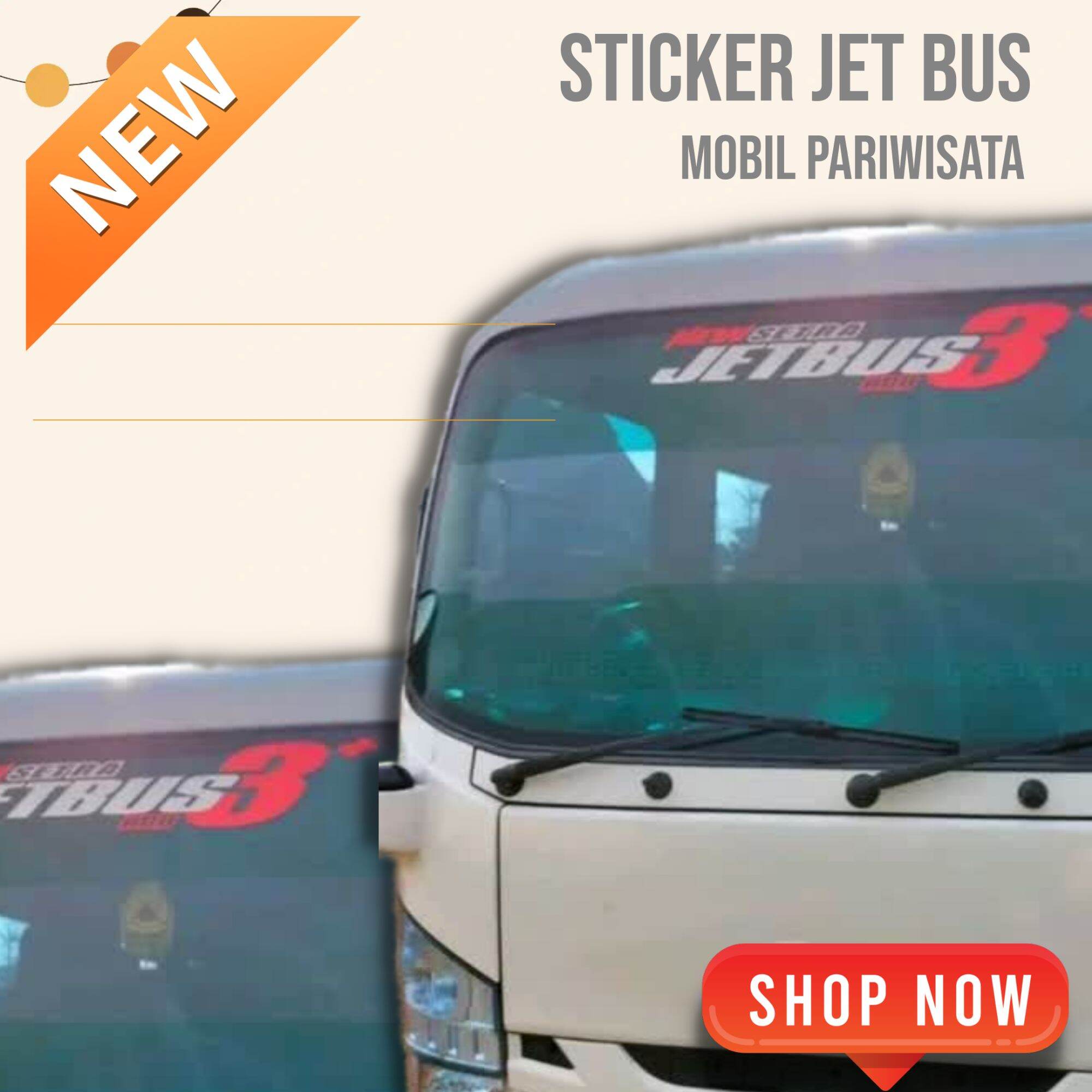 Stiker Jet bus Mobil elf kaca bus pariwisata dll ukuran 15 x 95 cm ...