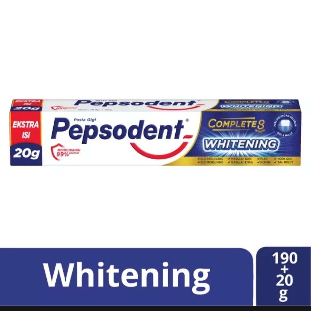 PEPSODENT Pasta Gigi Complete 8 Plus Whitening Toothpaste 190G | Lazada ...
