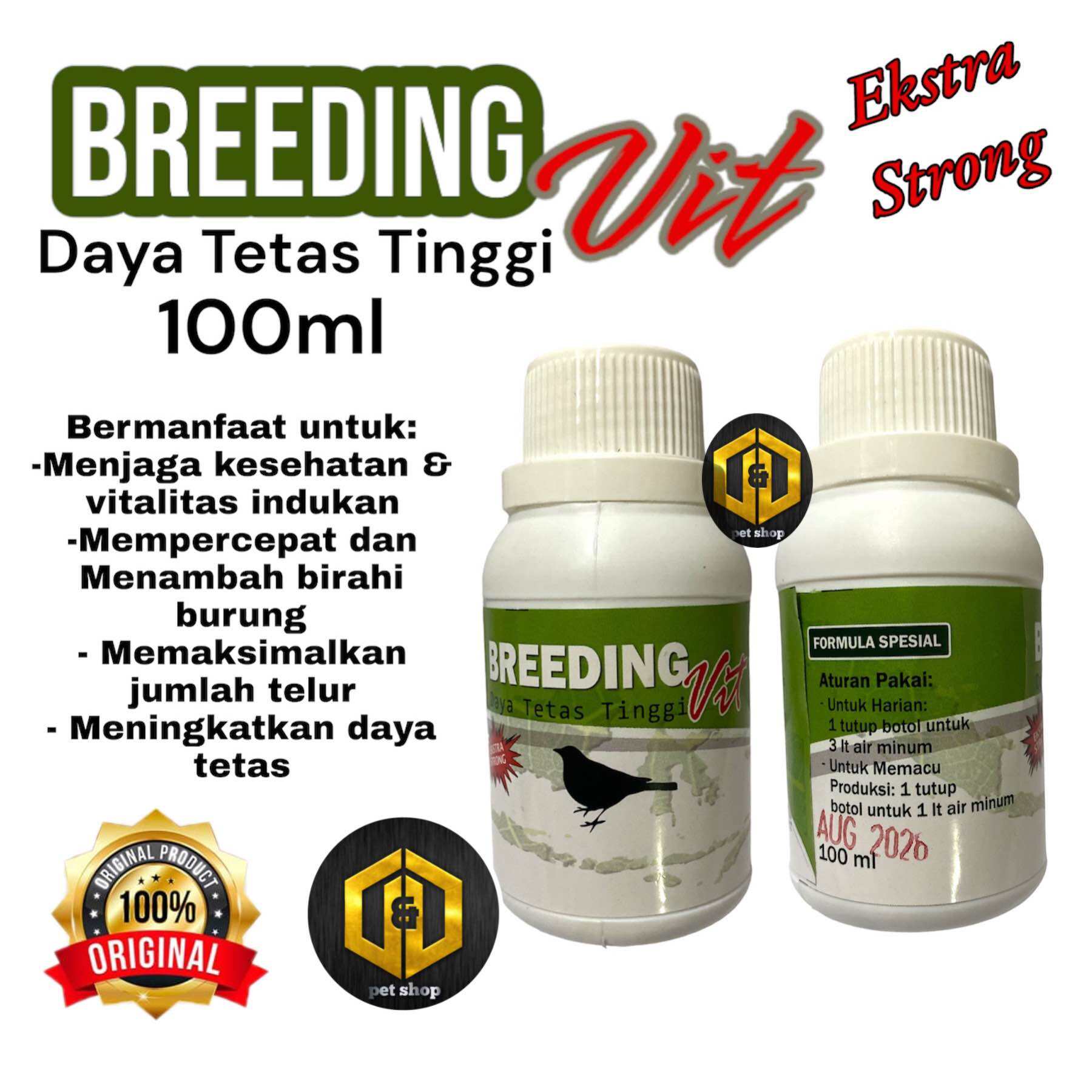 VITAMIN TERNAK BURUNG BREEDING VIT GOC DAYA TETAS TINGGI | Lazada Indonesia