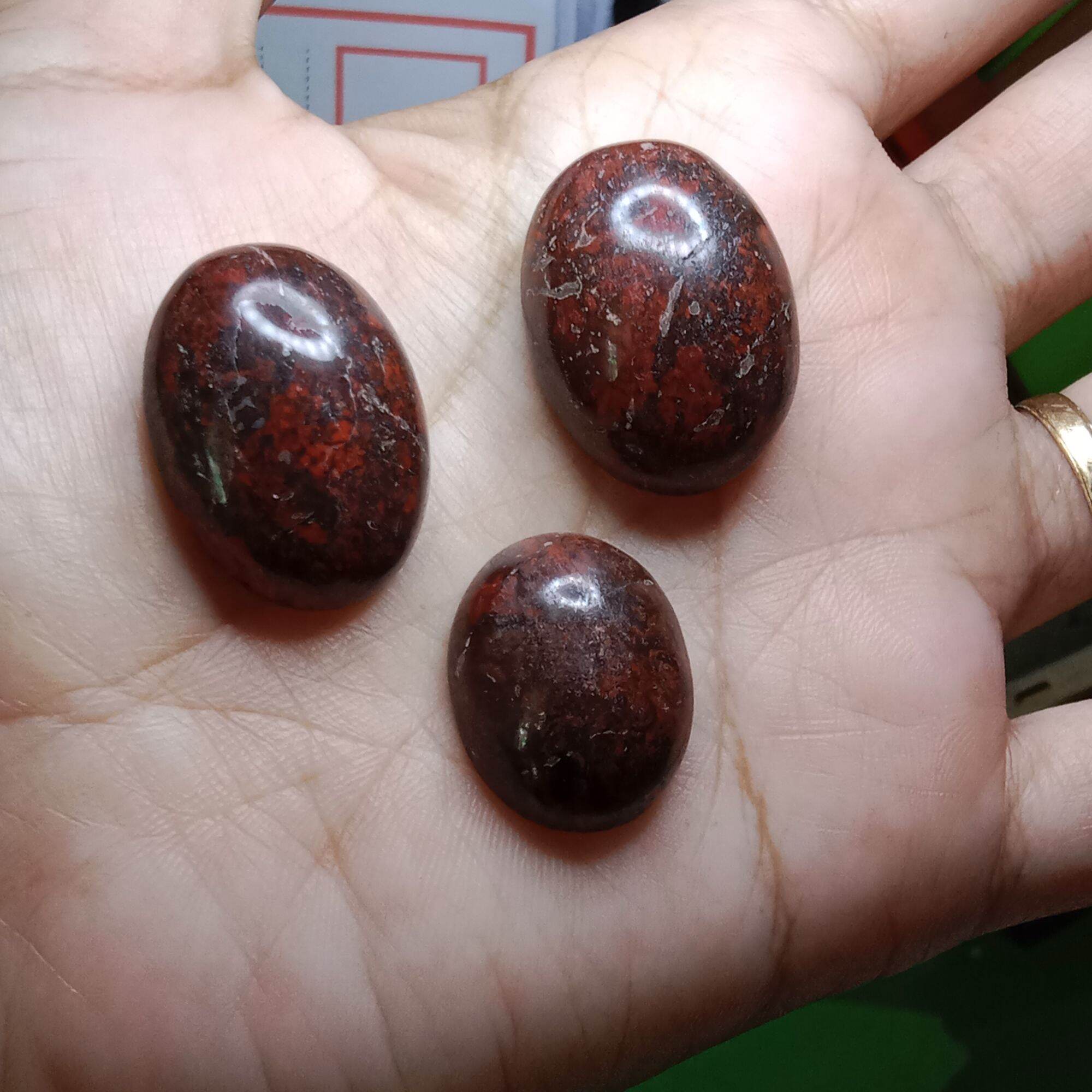 Natural batu akik badar besi merah cabe nempel magnet | Lazada Indonesia