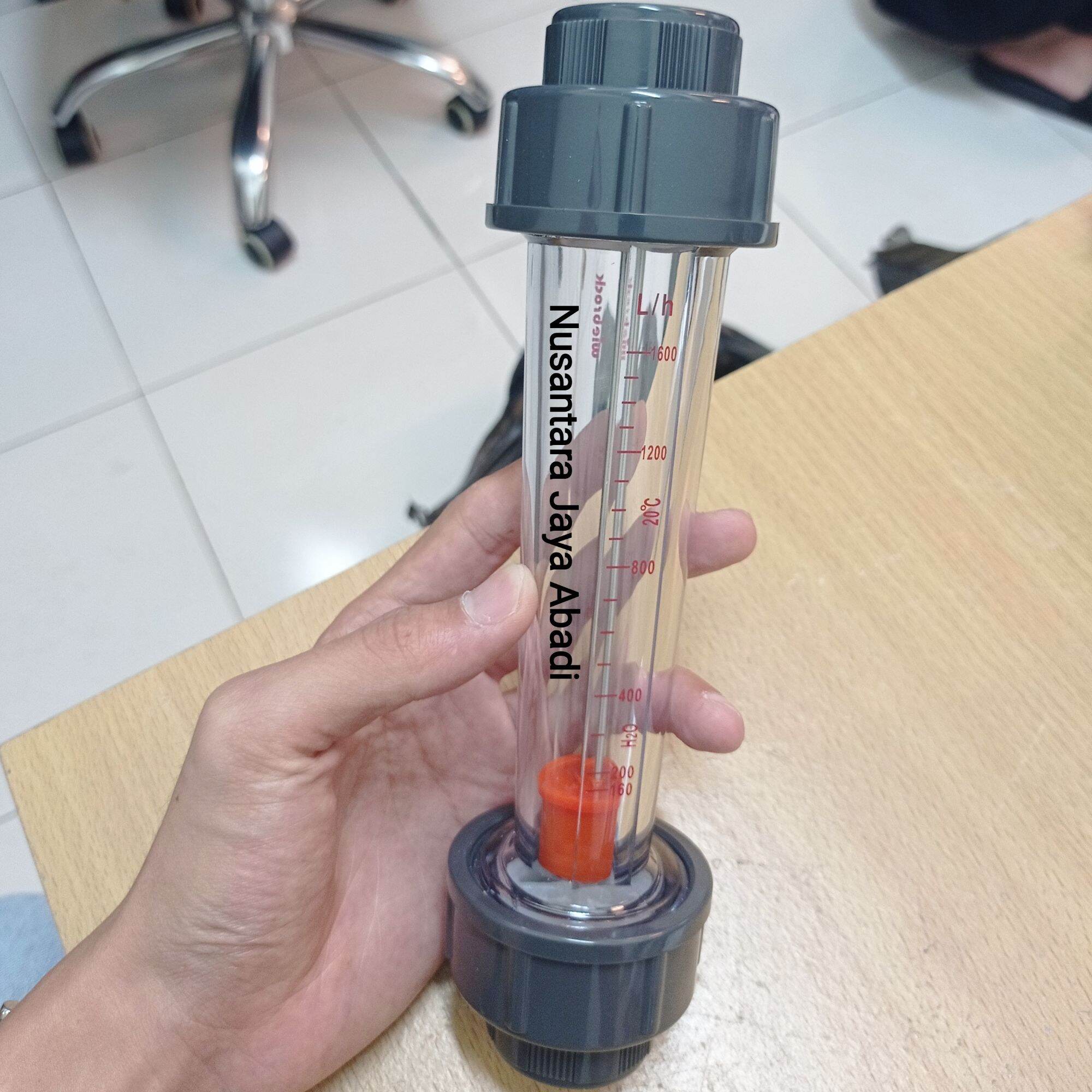 Flowmeter Rotameter Plastic Tube Drat 3/4 " inchi 1600 L/h Liter Per ...