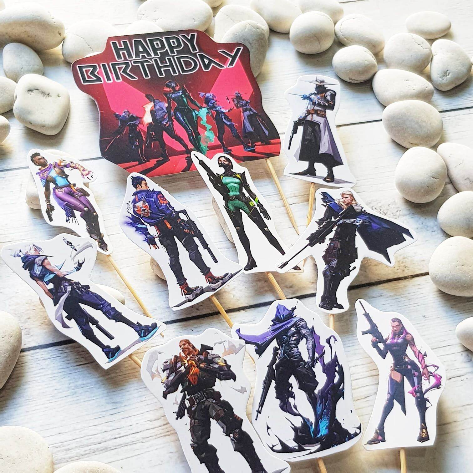 Valorant Birthday Cake Topper 1 set | Lazada Indonesia