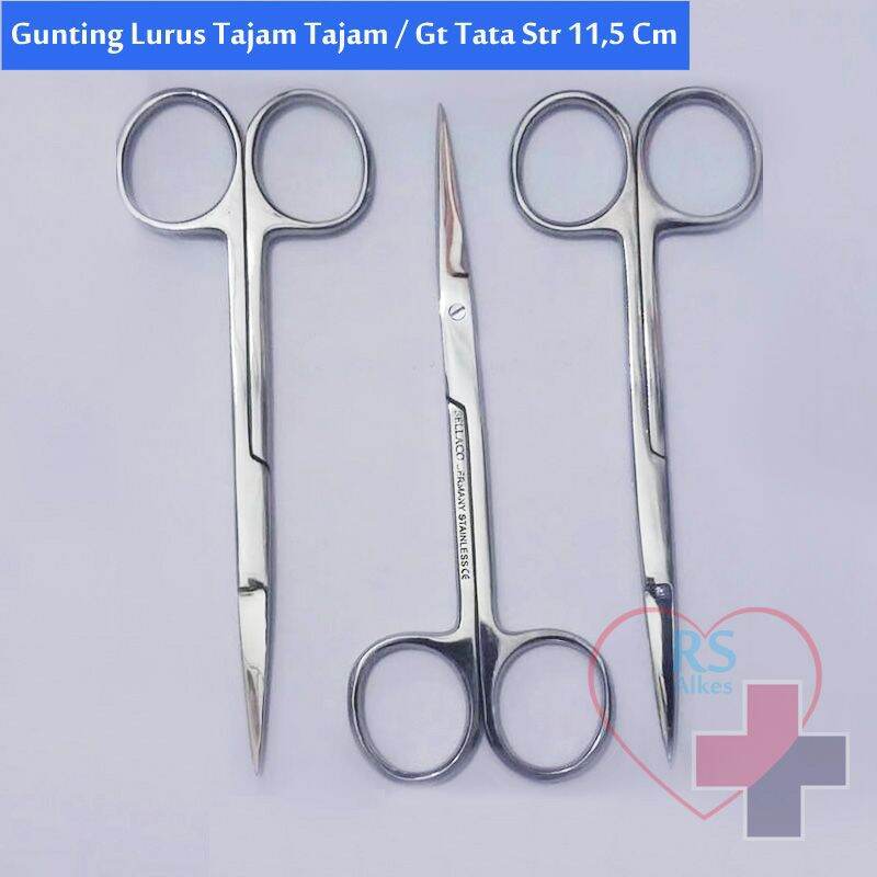 Gunting Lurus Tajam Tajam 11 cm GT Ta Ta Str 11,5 Gunting Medis Tajam ...