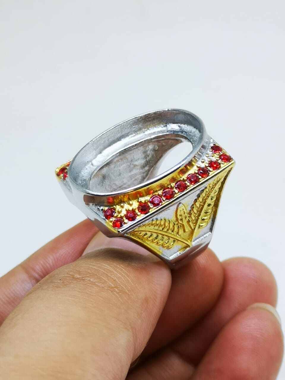 Ring Emban Alpakah silver gold combinasi | Lazada Indonesia