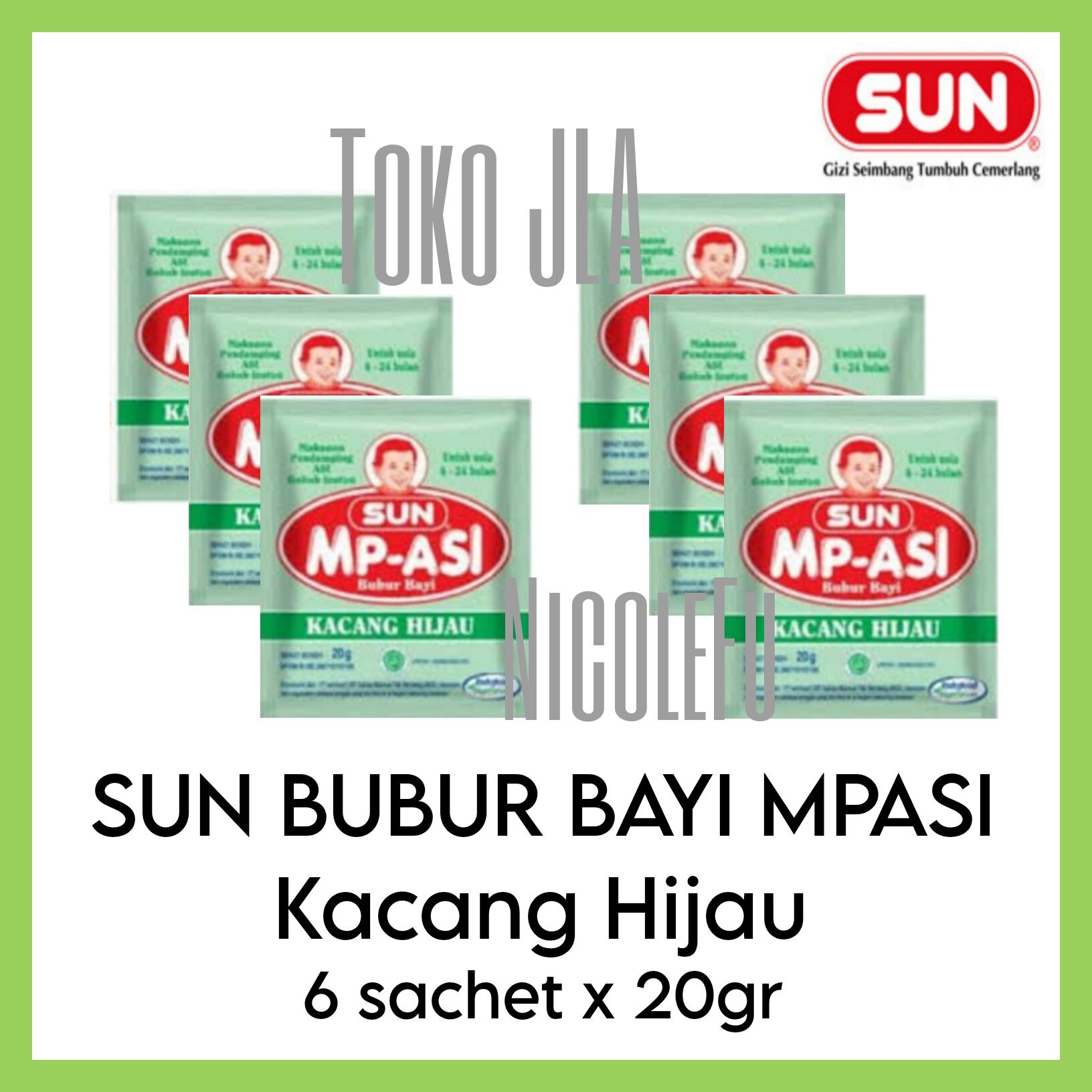 SUN Bubur Bayi MPASi 20gr Kacang hijau | Lazada Indonesia