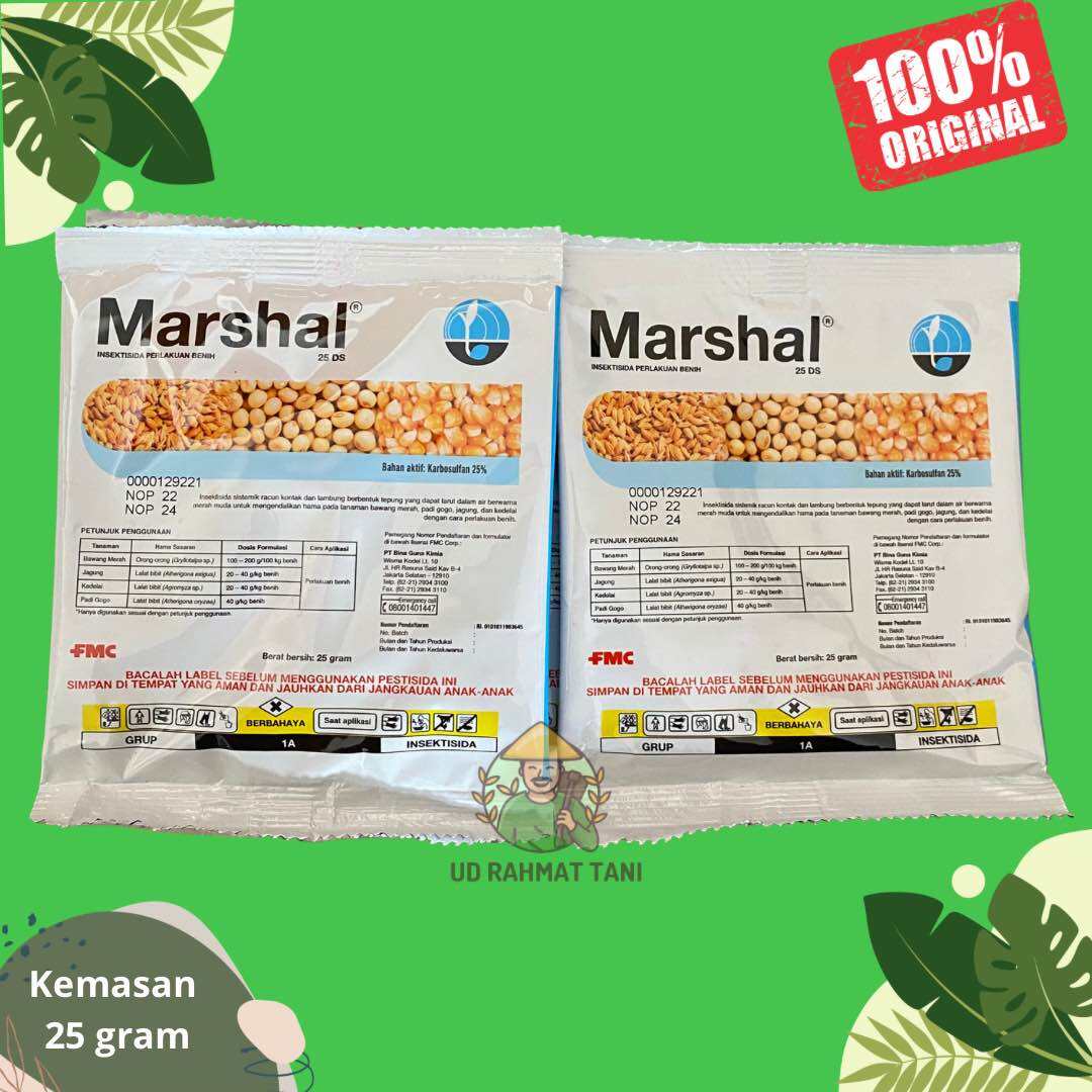 Insektisida Karbamat Marshal 25 DS 25 gram insektisida perlakuan benih ...