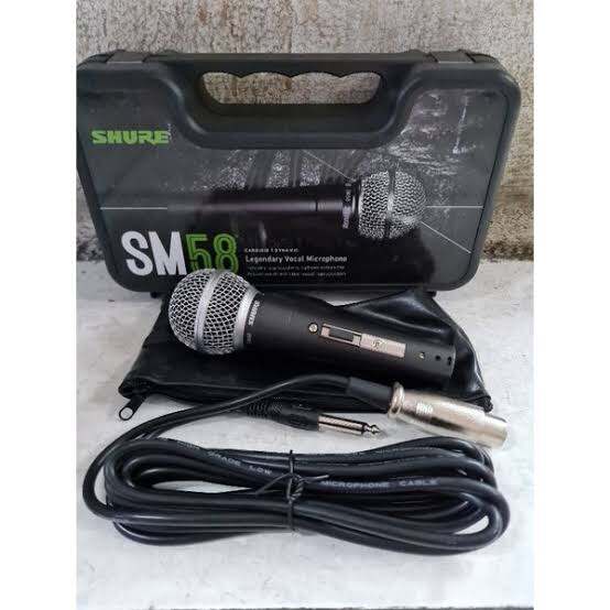 MIC KABEL SHURE SM 58A SM58A +KOPER SWITCH ( ON/OF ) ATAU NON SWITCH ...