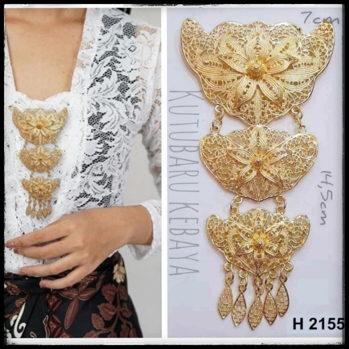 Bros kebaya gold susun 3 bros kondangan/ Bross Hijab - Bros baju kebaya ...