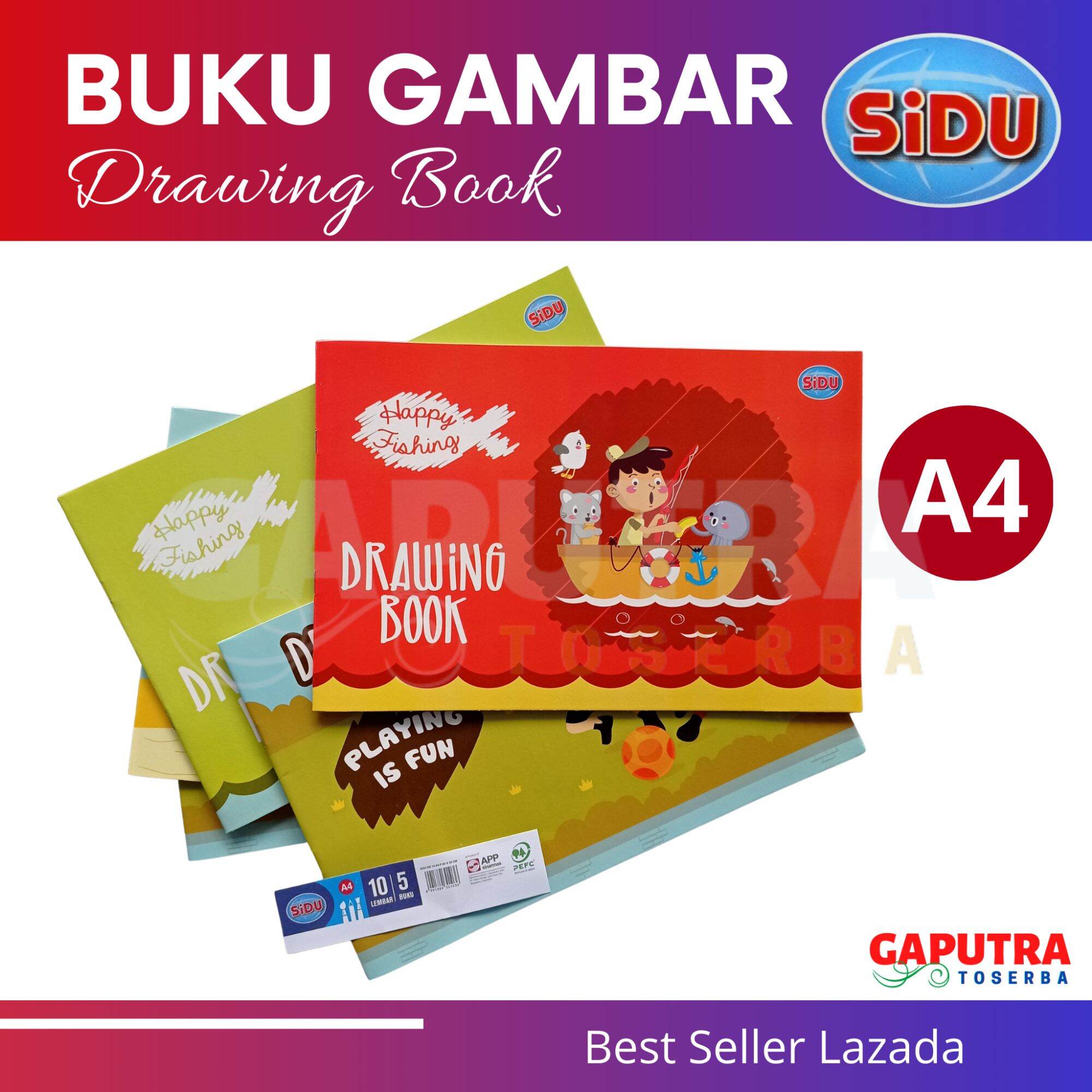 Buku Gambar SiDU Drawing Book A4 isi 10 Lembar Karton Tebal | Lazada ...