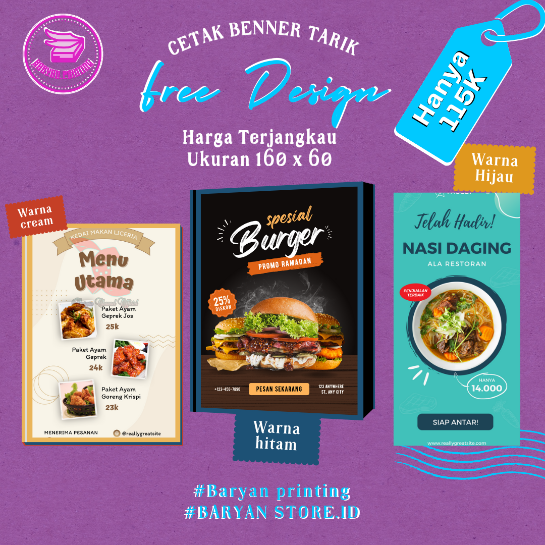 Cetak Spanduk Benner Roll upBenner XBenner YBenner ukuran 160 x 60cm ...