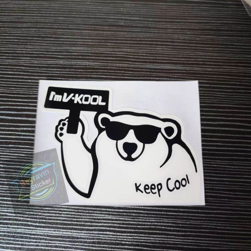 STICKER STIKER IM VKOOL IM V-KOOL BERUANG KEEP COOL CUTTING | Lazada ...