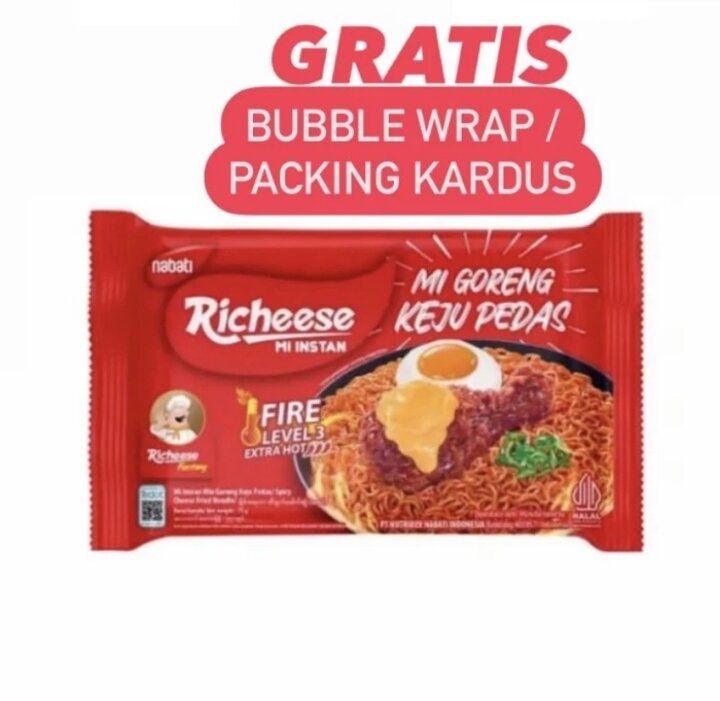 PRODUK VIRAL!! 3 (tiga) pack Mie Richeese viral level 3. | Lazada Indonesia