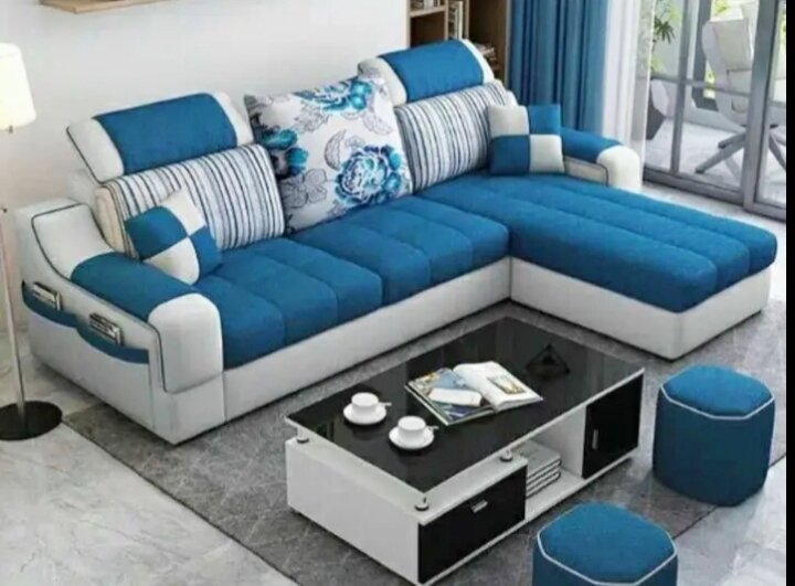 sofa santai model terbaru dengan meja HPL dan 2 kursi kecil | Lazada ...