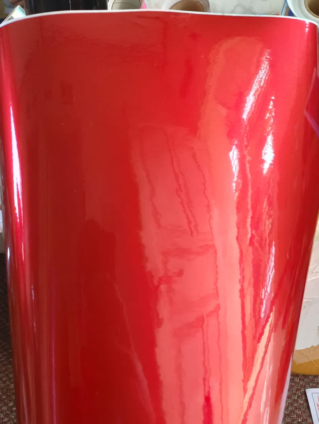 Stiker Skotlet merah candy harga per 1rol panjang 15mter | Lazada Indonesia