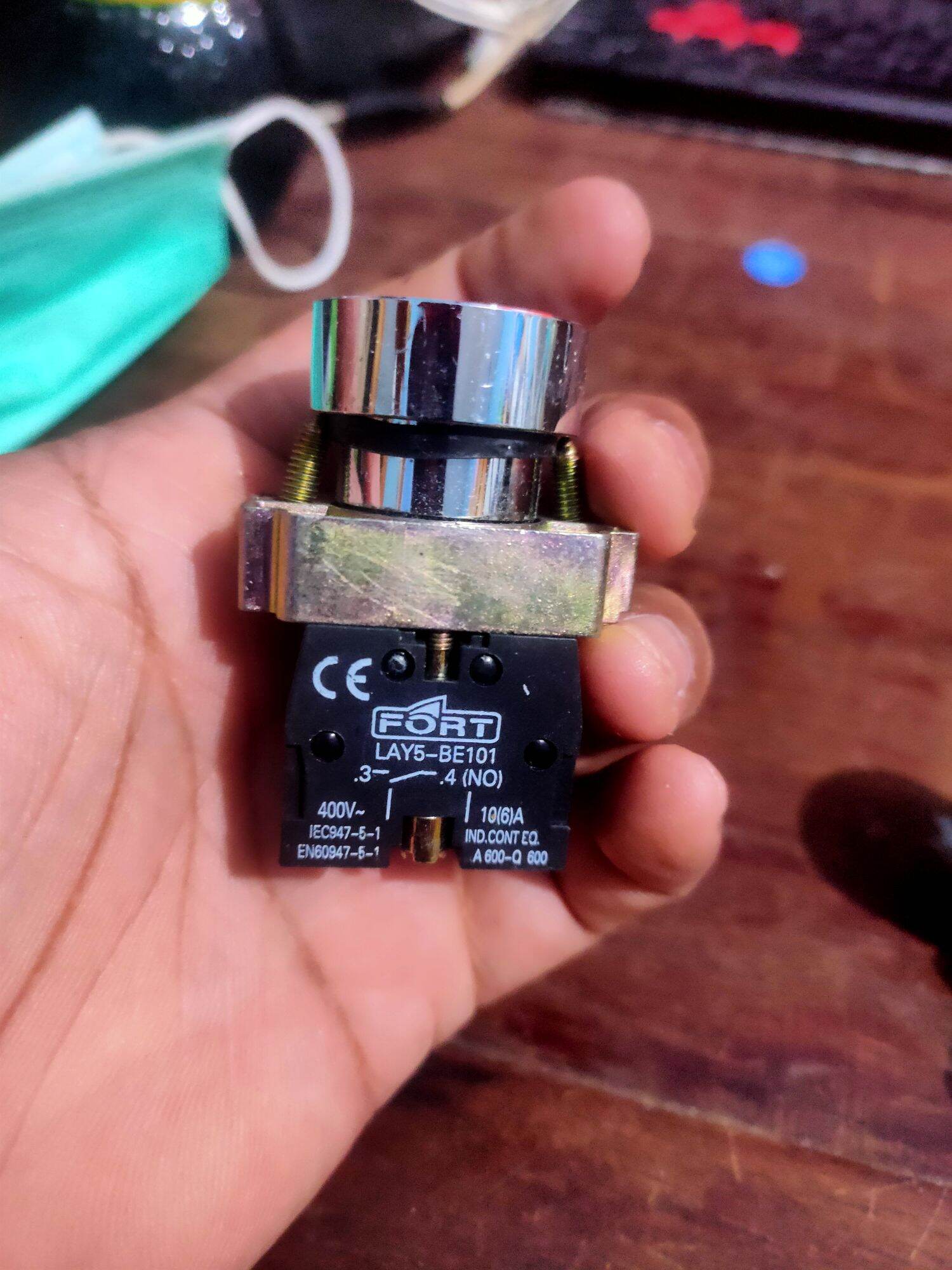 Tombol - Push Button FORT/ LA115-A5-10 / 1NO 1NC / 2 mm Warna Hijau ...