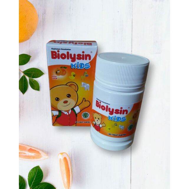 Biolysin kids tablet isi 30 tablet Vitamin anak hisap dan kunyah 100% ...