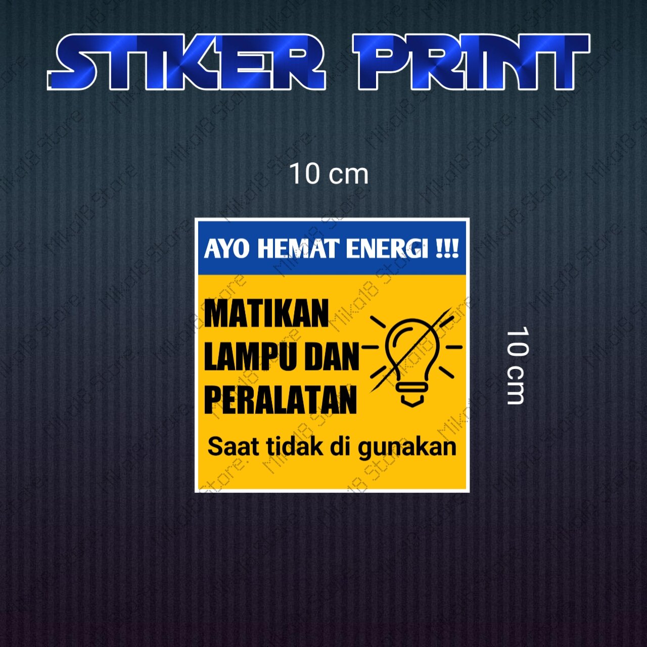STIKER PRINT MATIKAN LAMPU DAN PERALATAN | Lazada Indonesia