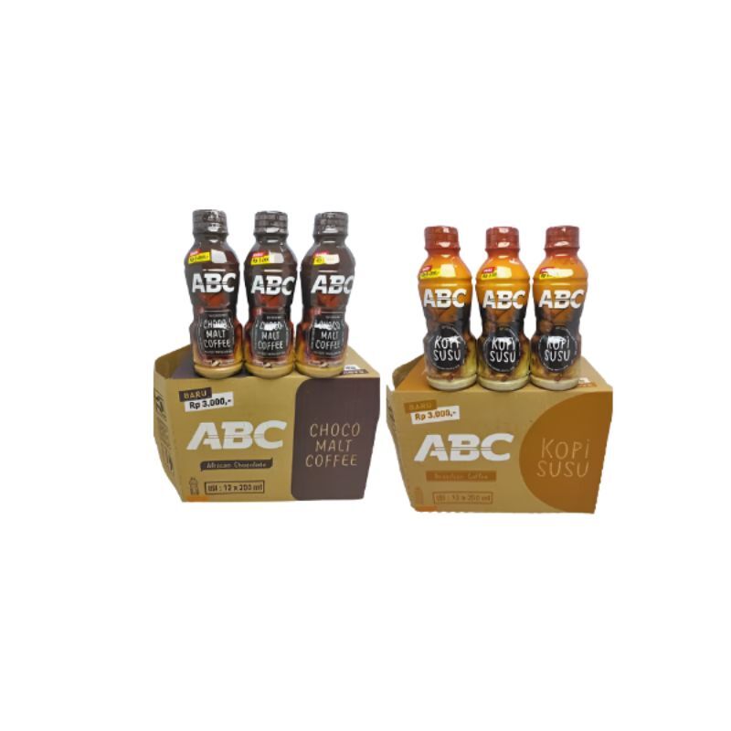 ABC Kopi Instant Botol Rasa Choco Malt dan Susu ( 1 Dus 24 Pcs ...