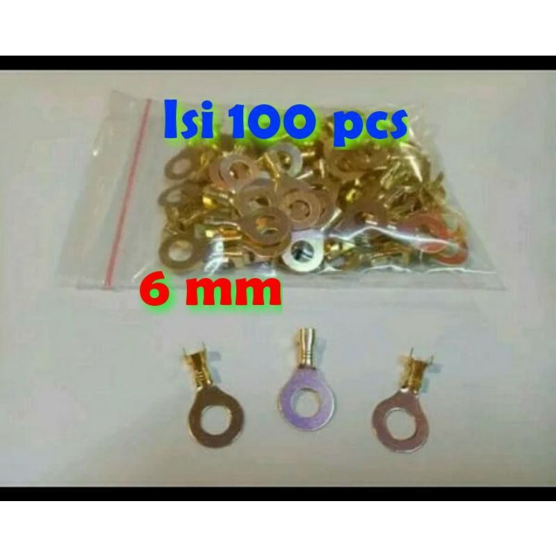 ISI 100 PCS SKUN O SKUN MASA 6 MM TERMINAL O SKUN BULAT | Lazada Indonesia