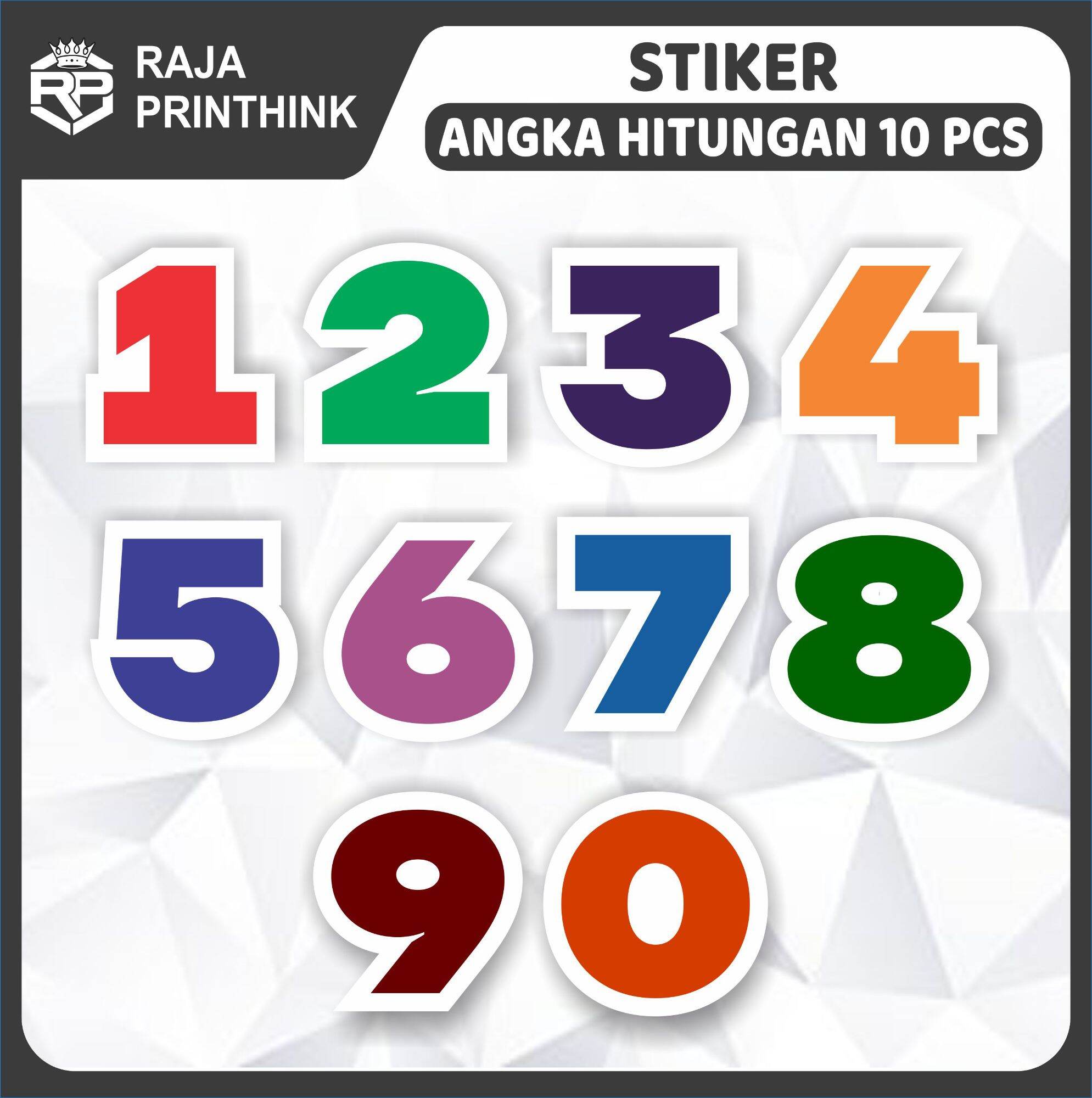 Stiker Angka Alphabet Huruf Abjad Berhitung (Isi 10 PCS) | Lazada Indonesia