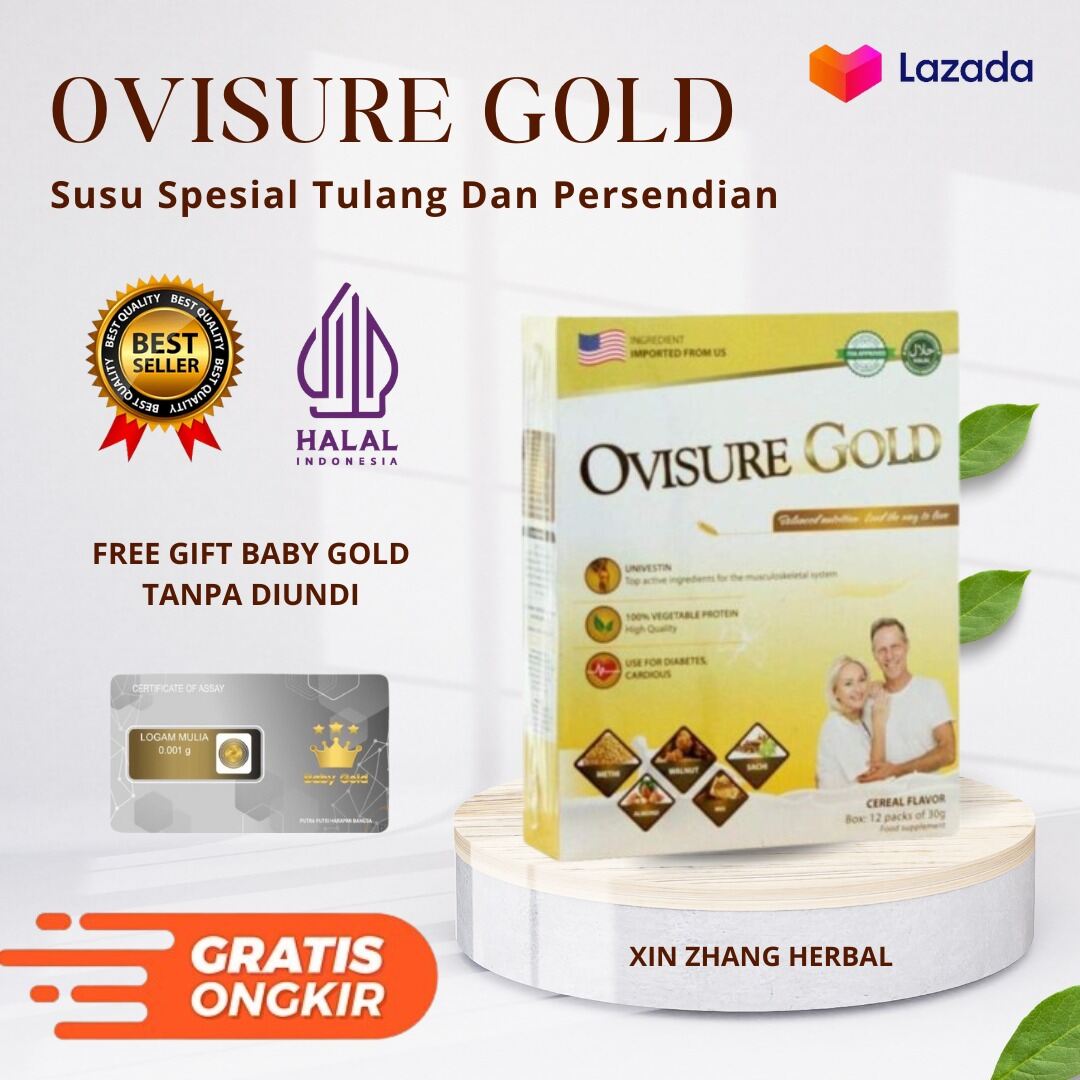 OVISURE GOLD MILK SUSU VITAMIN TULANG DAN SENDI OSTEOPOROSIS 12 SACHET ...