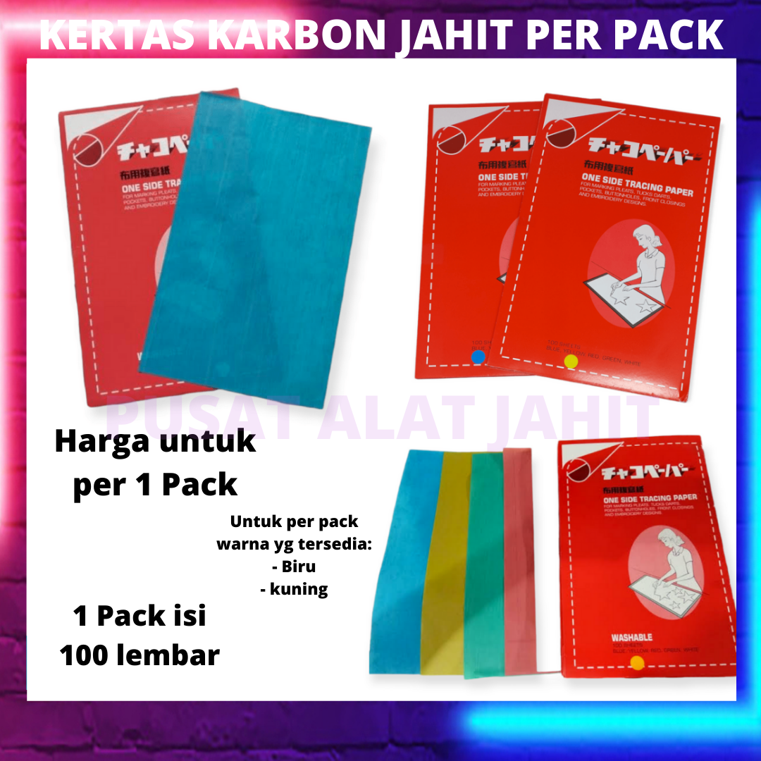 KERTAS KARBON JAHIT PER PACK CARBON PAPER KARBON POLA JAHIT BAJU ...